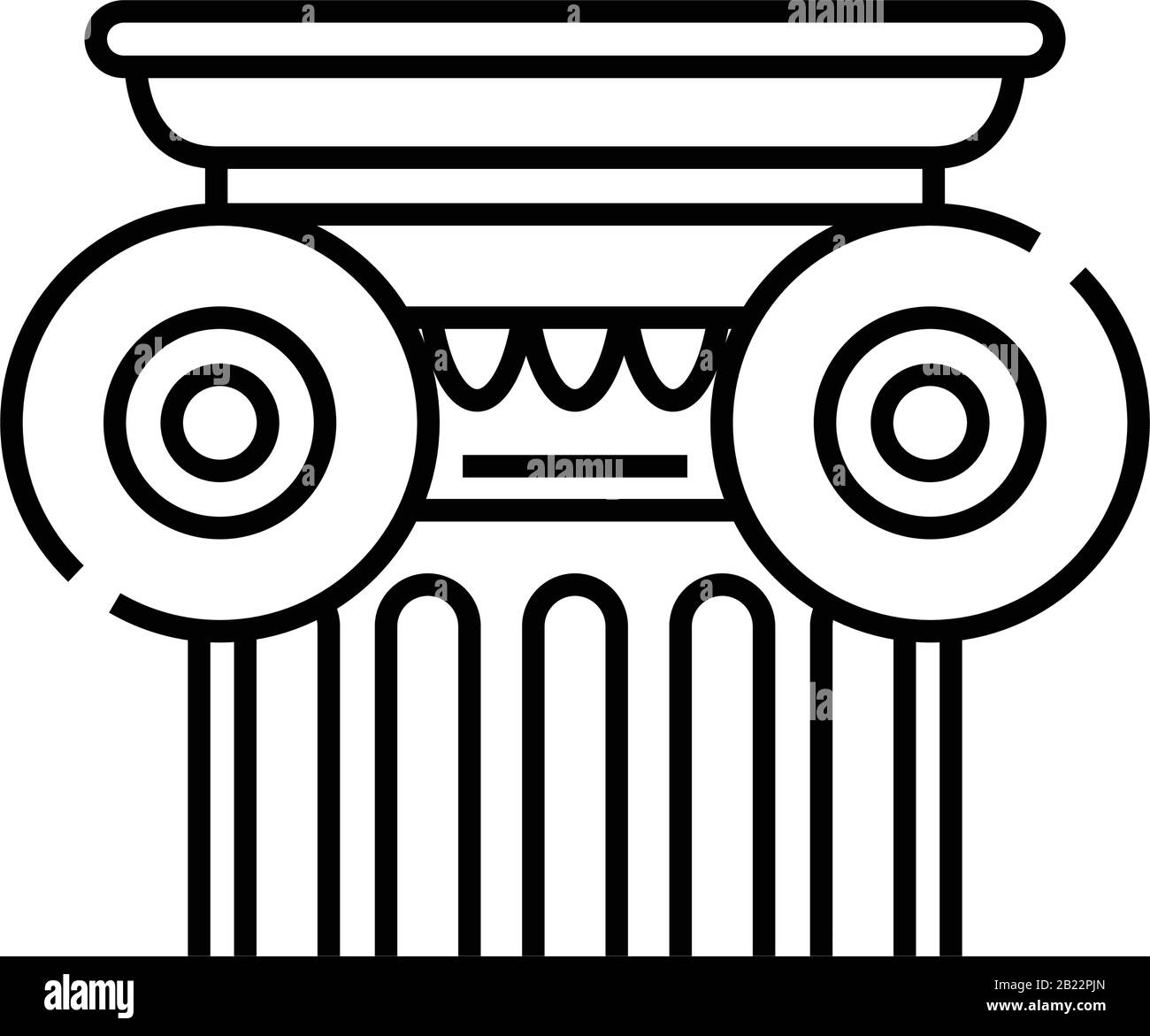 Ionic orden line icon, concept sign, outline vector illustration ...