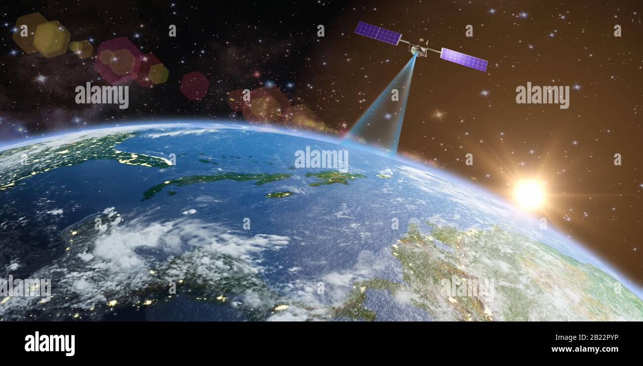 Satellite image earth sun hi-res stock photography and images - Alamy