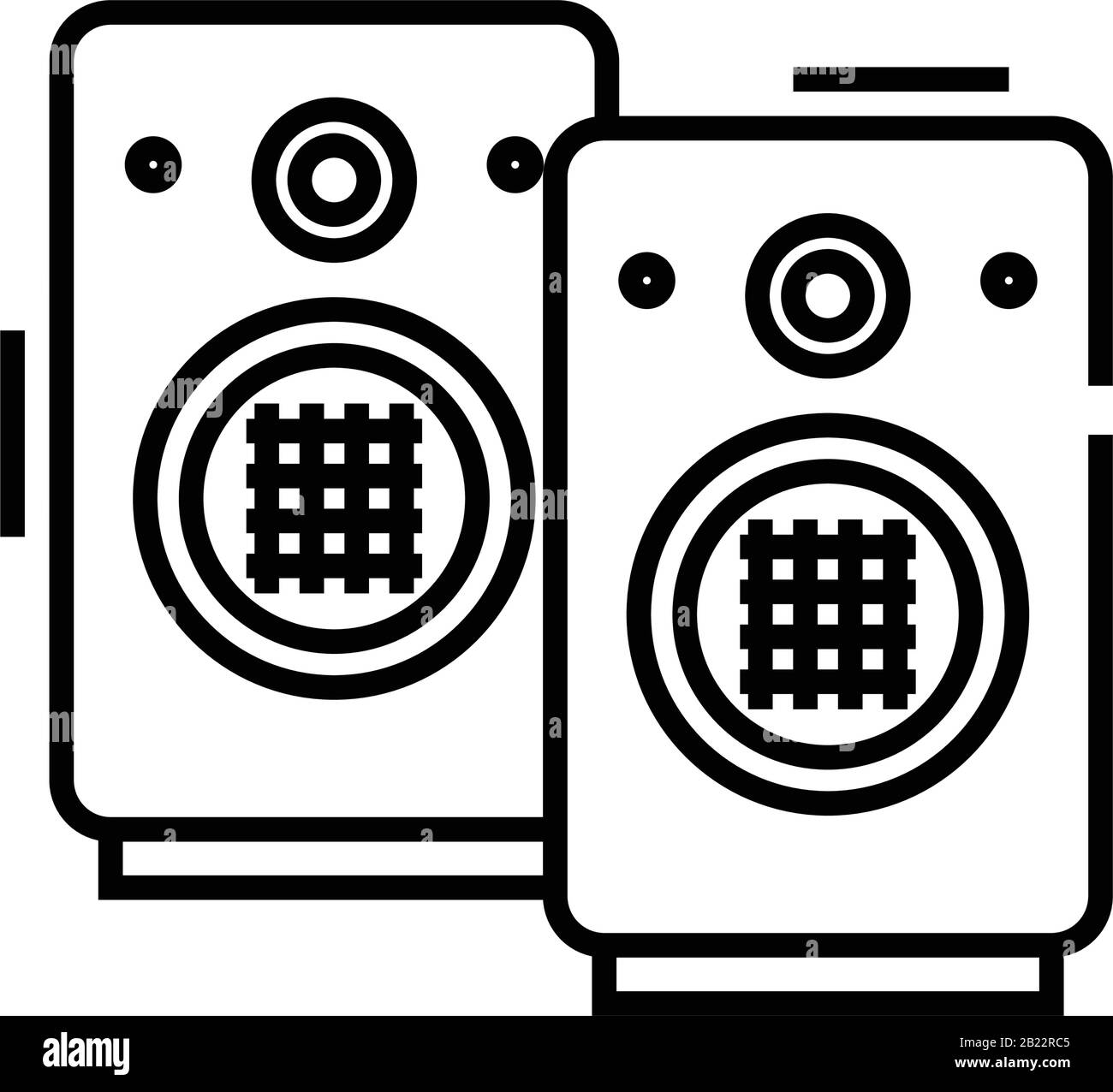 Music Bass Line Icon Concept Sign Outline Vector Illustration Linear Symbol Stock Vector