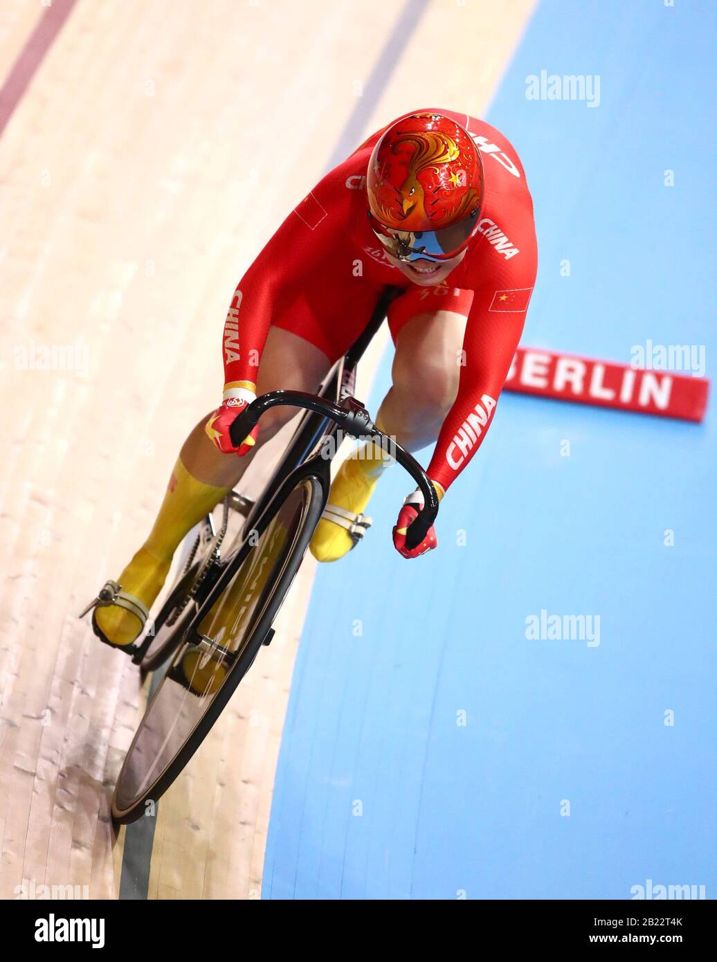 China's Junhong Lin in action during the Women's 500m time trial during ...