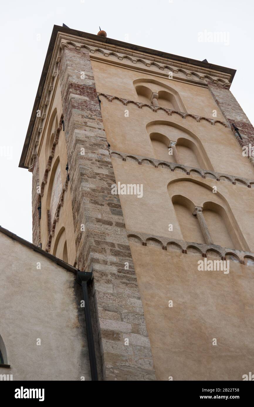 Glimpse of the historic center of the Ligurian village of Finalborgo ...