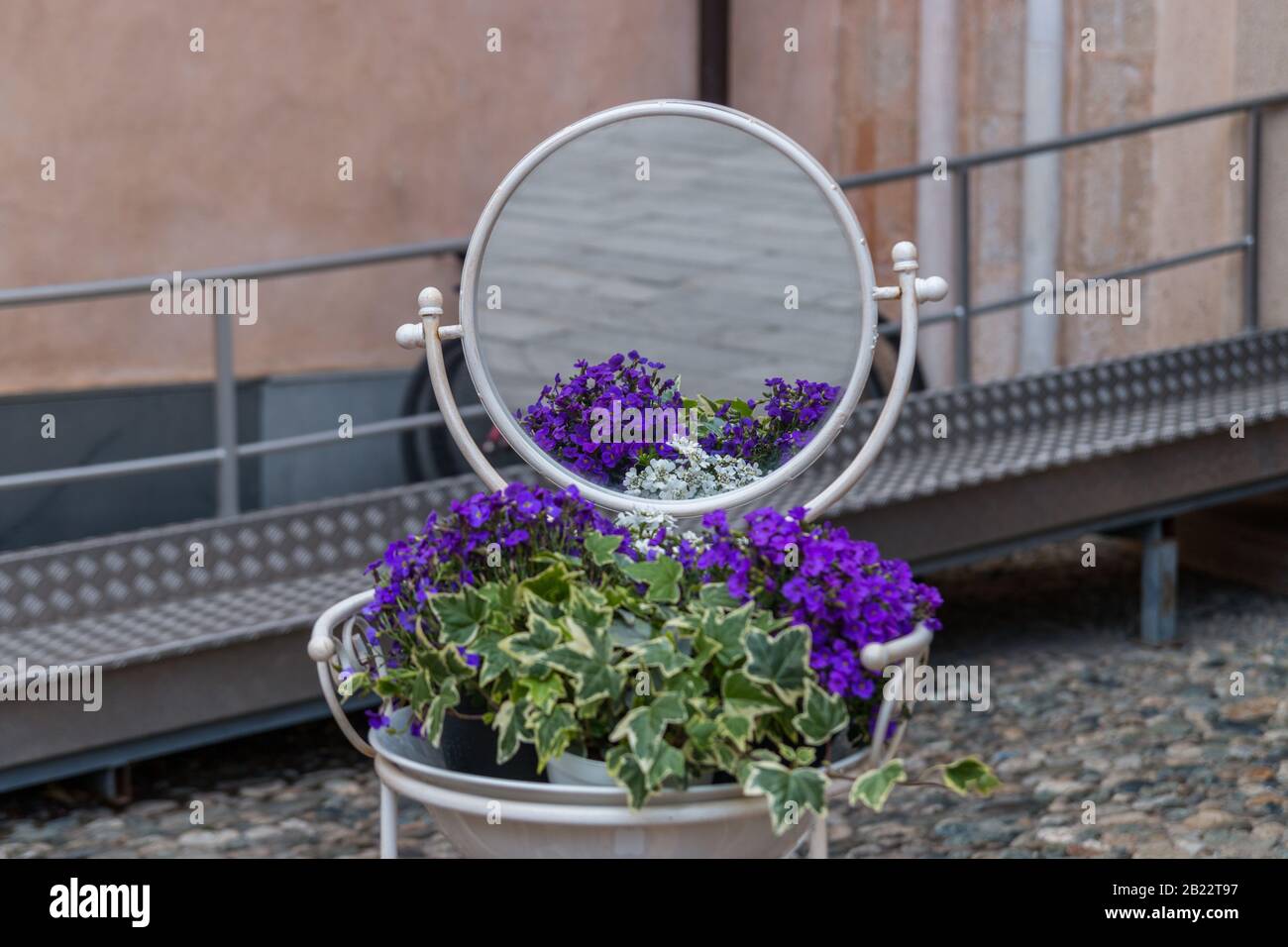 Glimpse of the historic center of the Ligurian village of Finalborgo ...