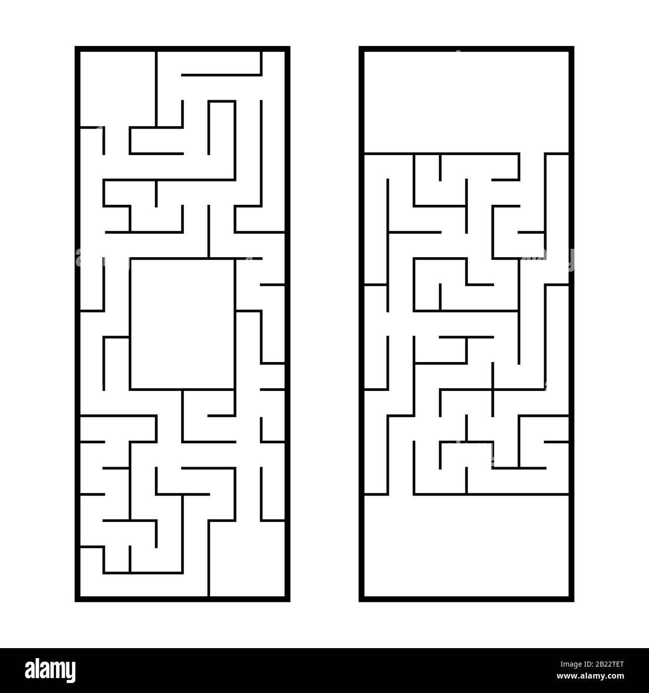 A set of two rectangular labyrinths. An interesting and useful game for preschoolers. Easy ...