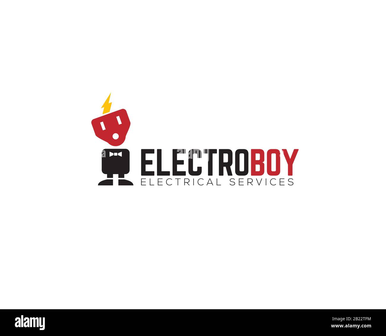 electroboy logo character with plug socket caracter mascot with tuxedo ...