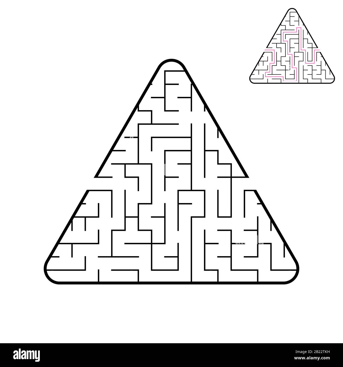 Triangular labyrinth. An interesting and useful game for children. A ...