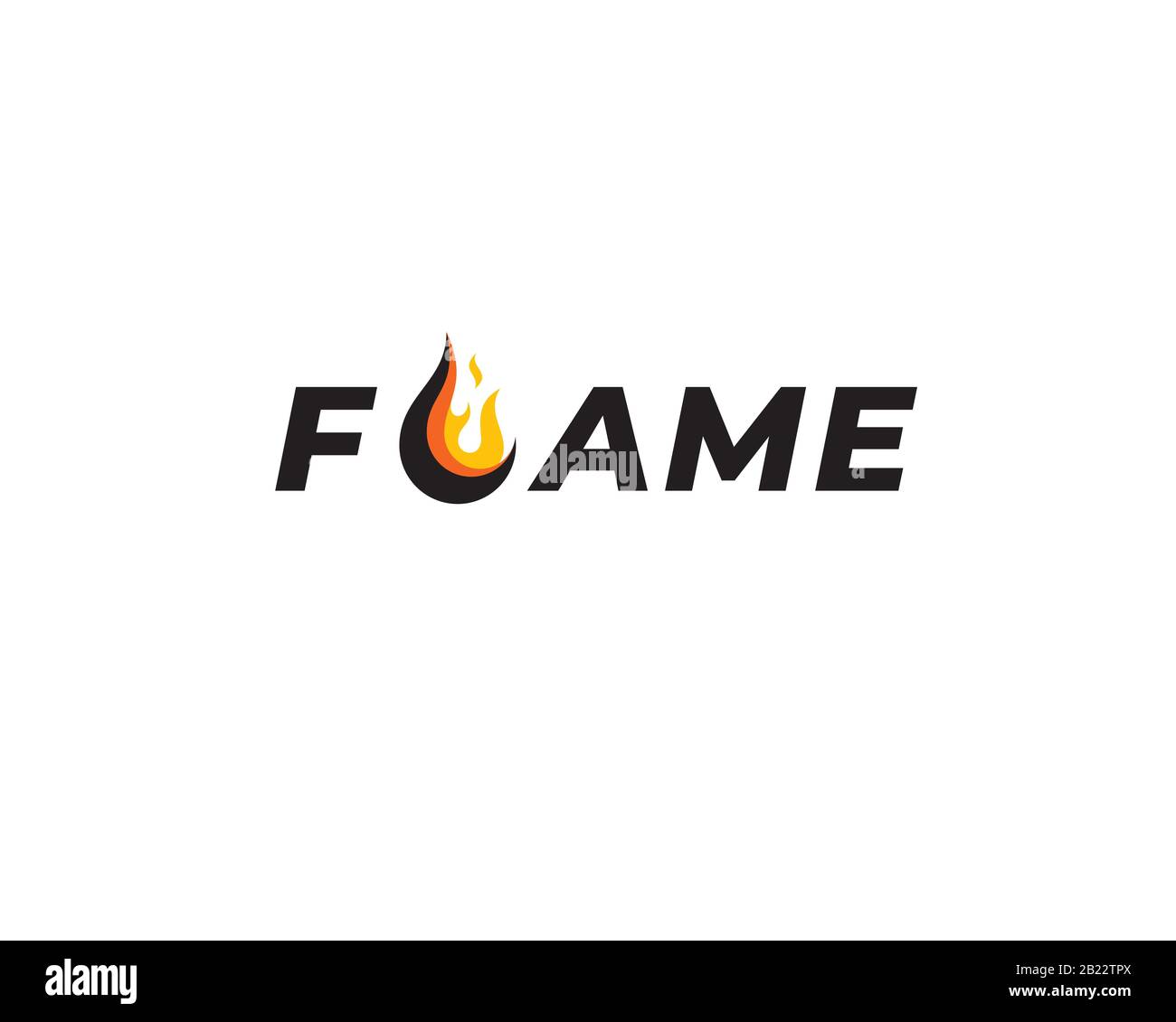 wordmark typography logotype flame with letter L as the fireball flame ...