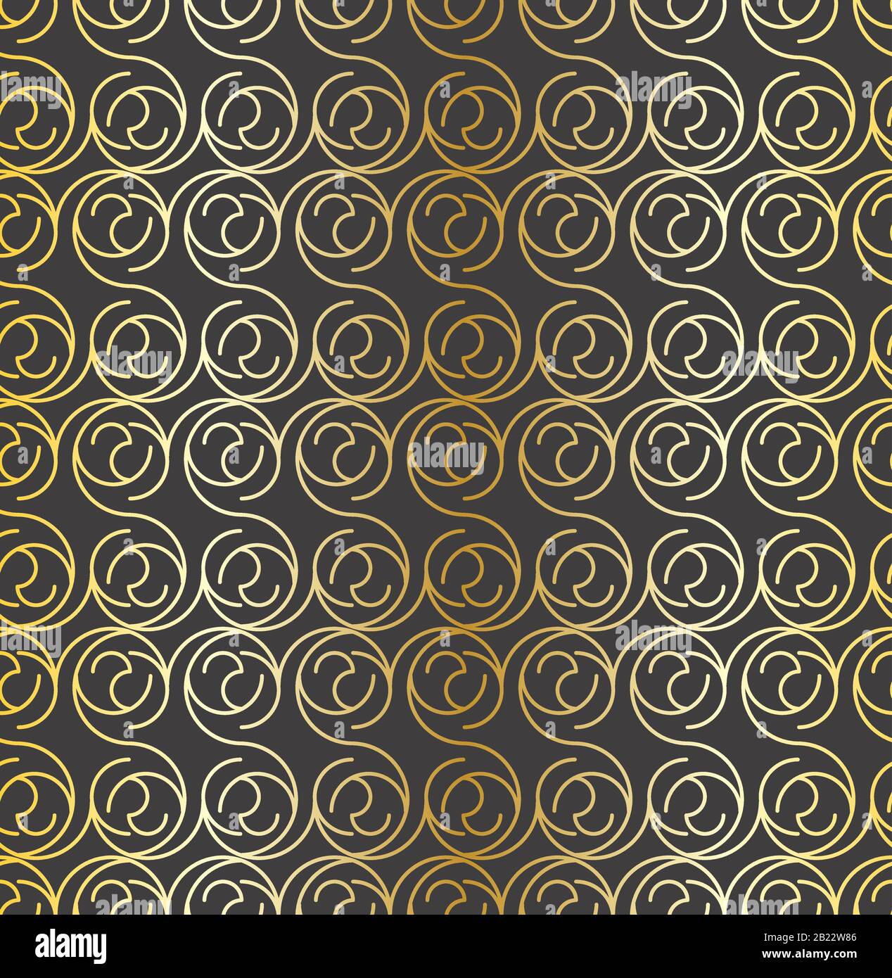Seamless golden round line pattern. Repeat luxury texture design ...