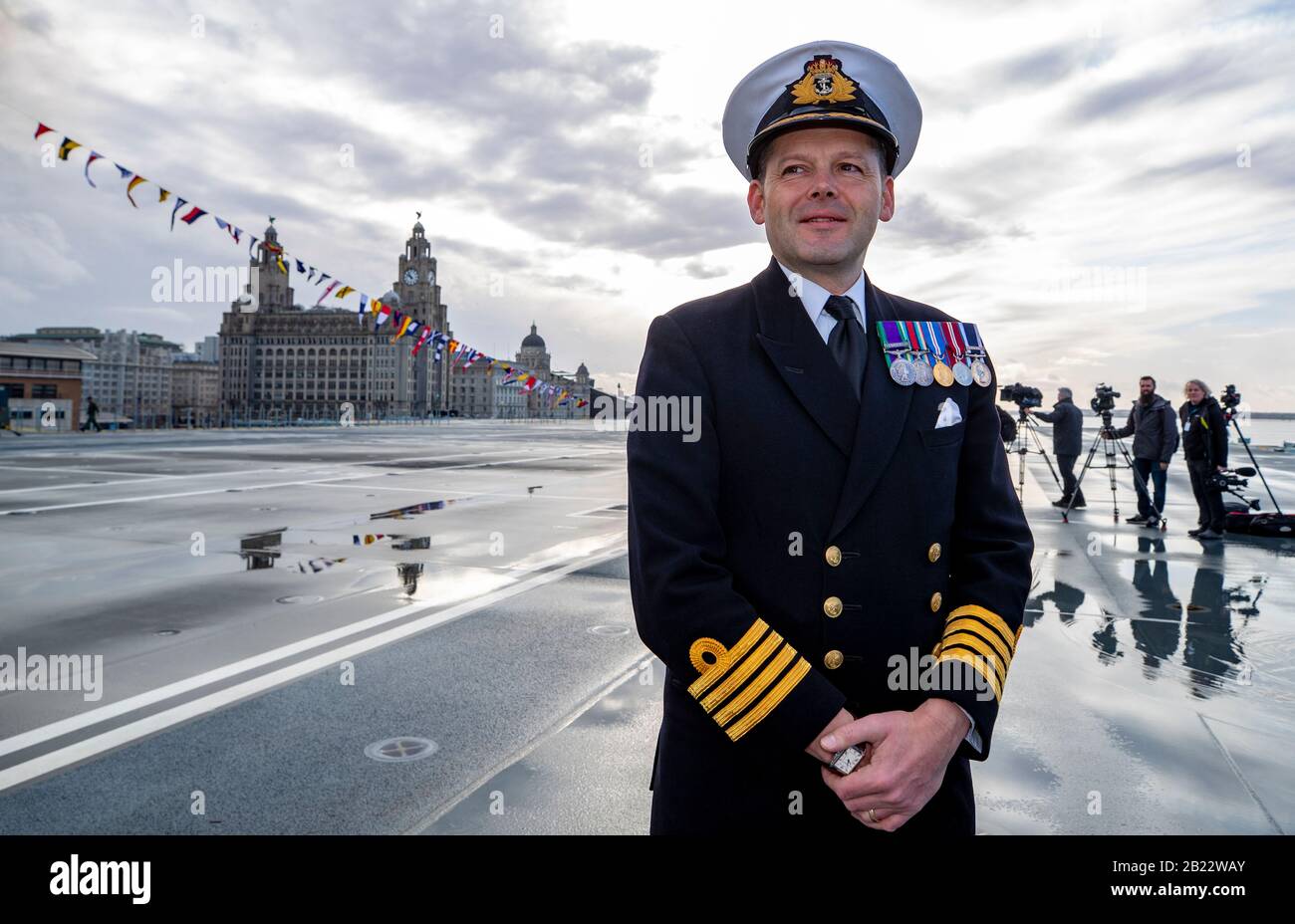 Commanding officer Captain Darren Houston aboard the Royal Navy ...