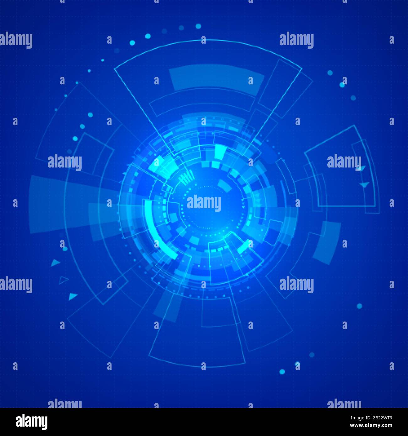 Abstract sci-fi futuristic backdrop.Technology background with HUD ...