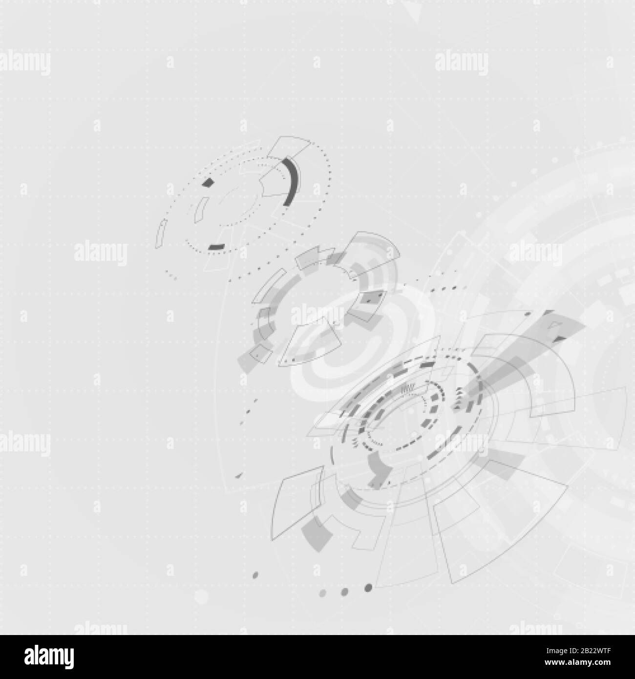 Futuristic technology concept with HUD elements. Sci fi cyberspace ...