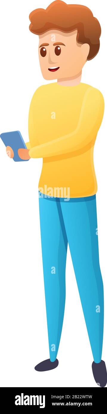 School adolescent icon. Cartoon of school adolescent vector icon for ...