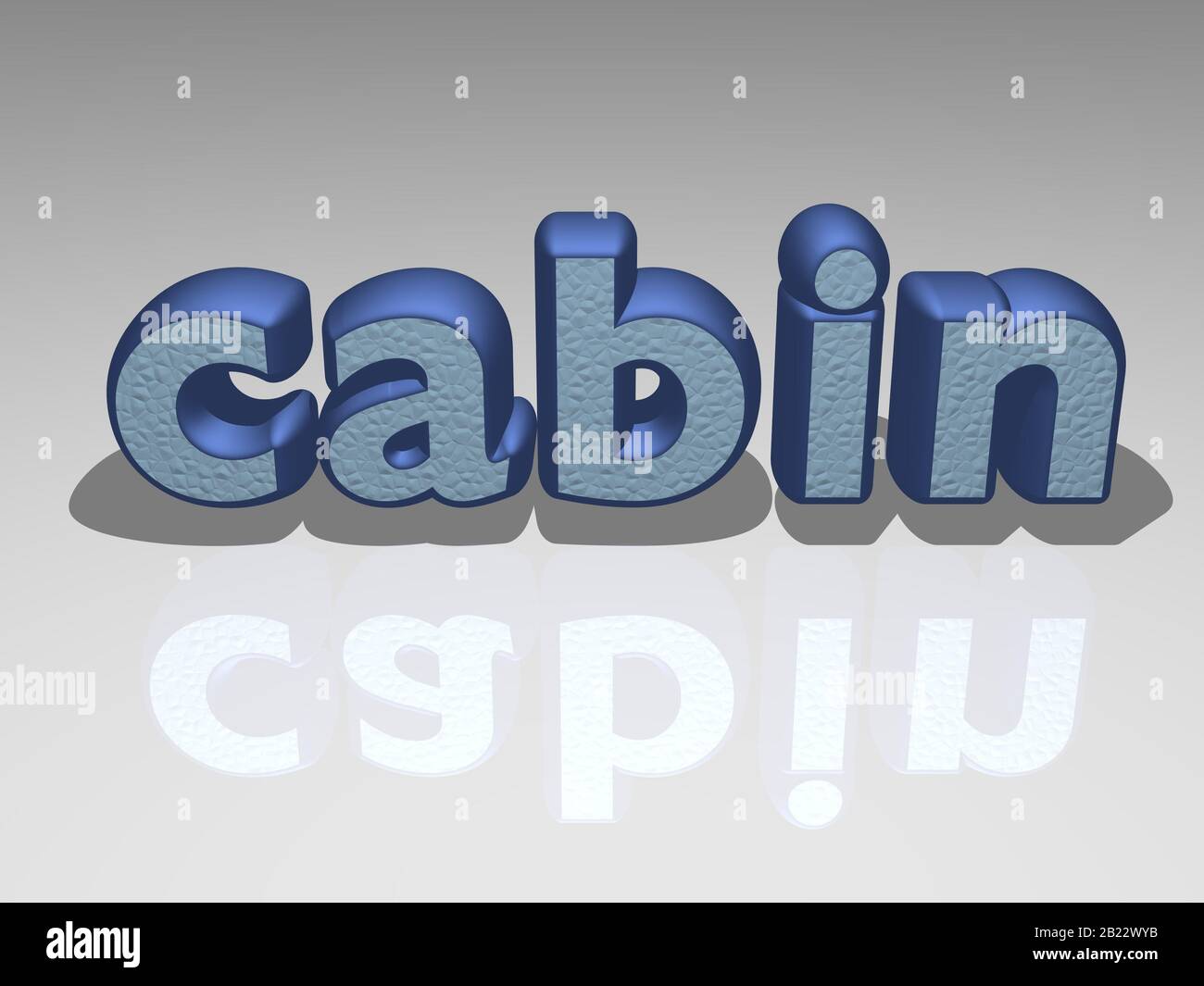 3D text of CABIN rendered with light perspective and shadows, a picture ...