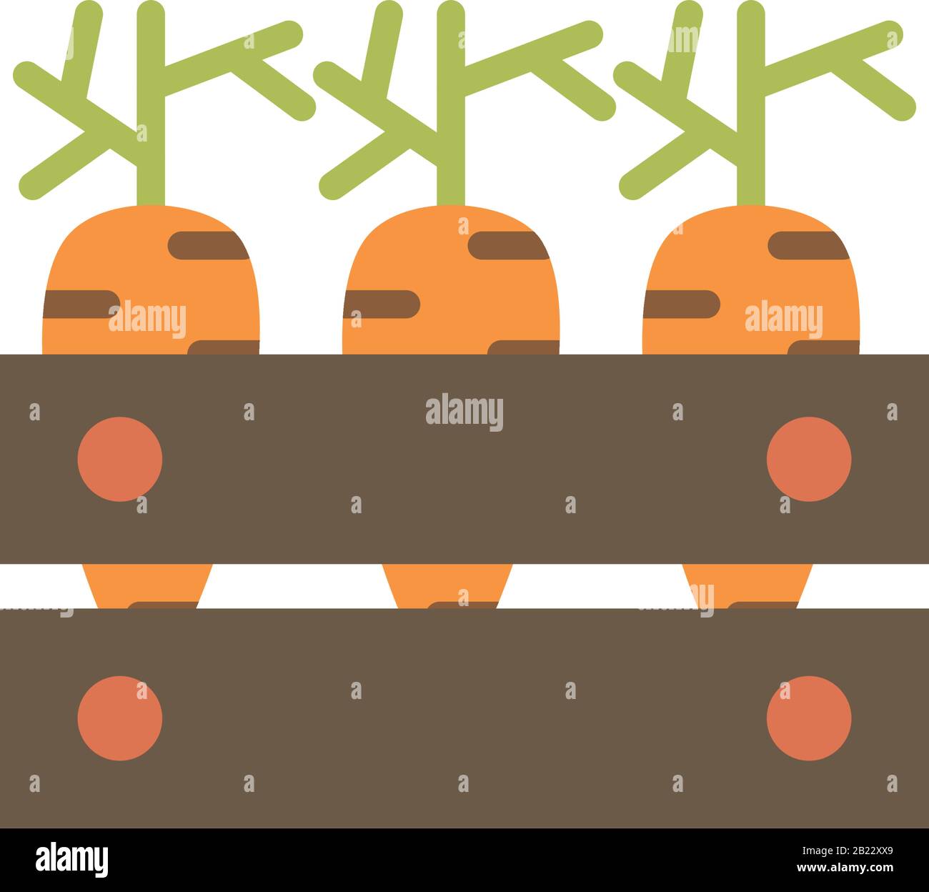 Isolated carrots inside box flat style icon vector design Stock Vector ...