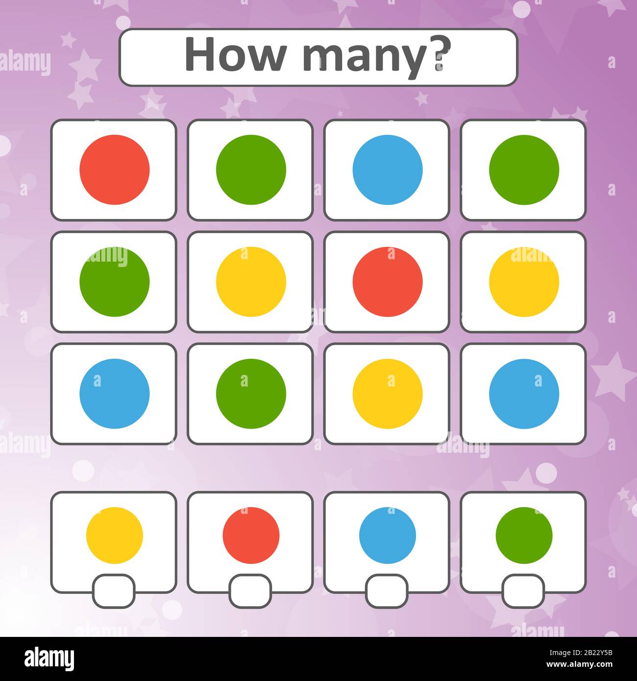 Game for preschool children. Count as many geometric shapes in the ...