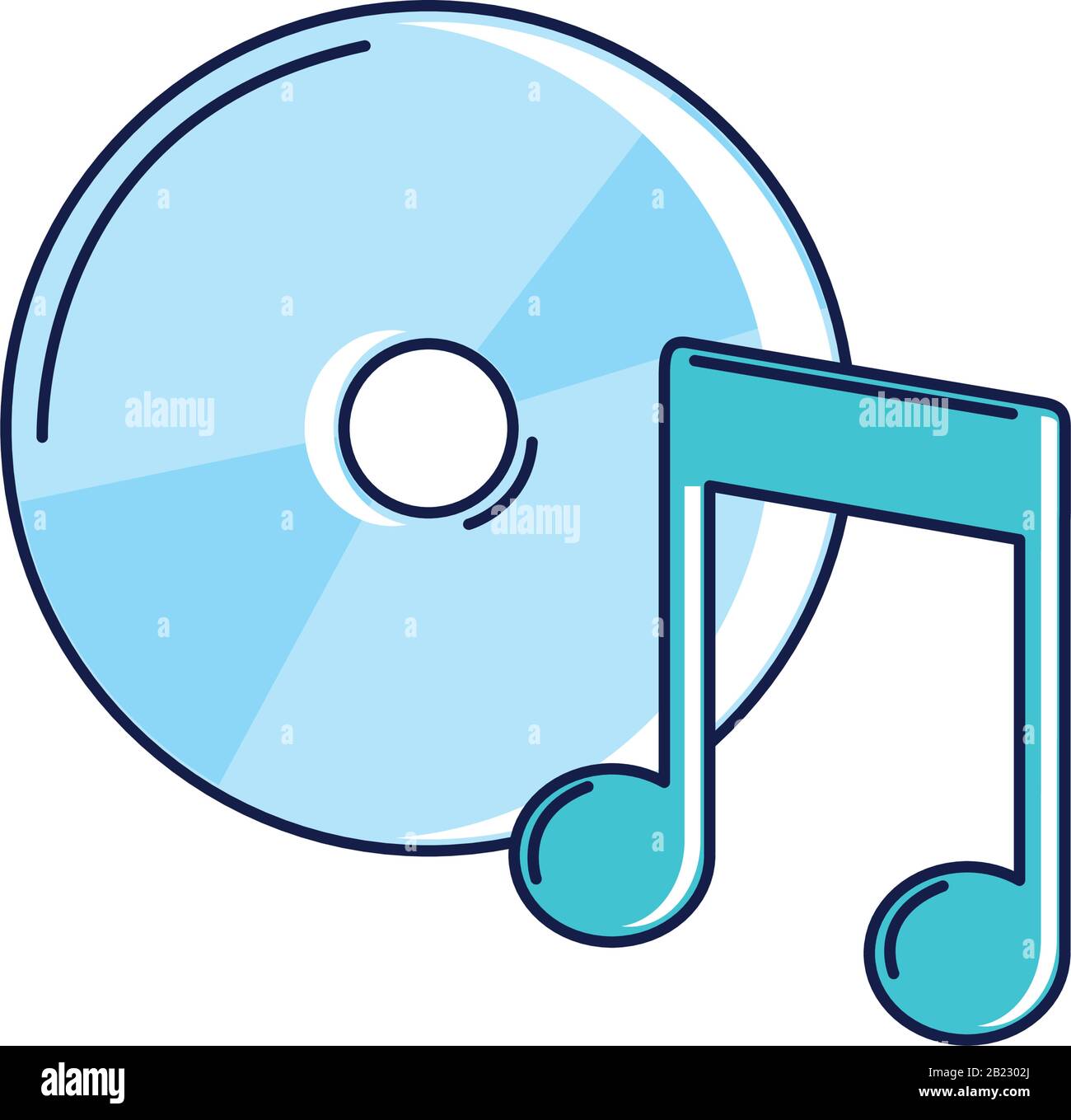 happy birthday, compact disk note music celebration party vector ...