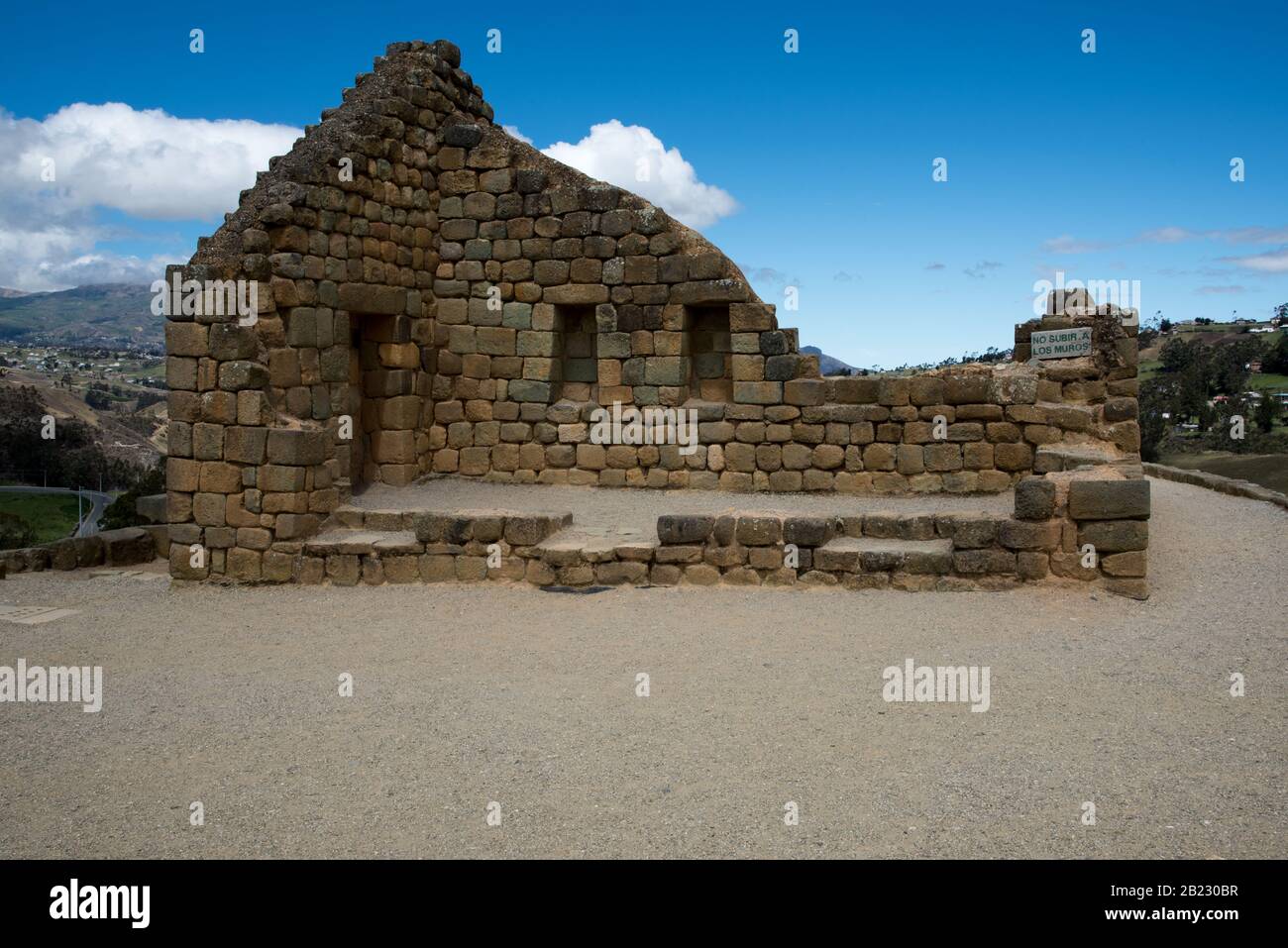 In Ingapirca the remains of the Elipse or Temple of the Sun built on ...