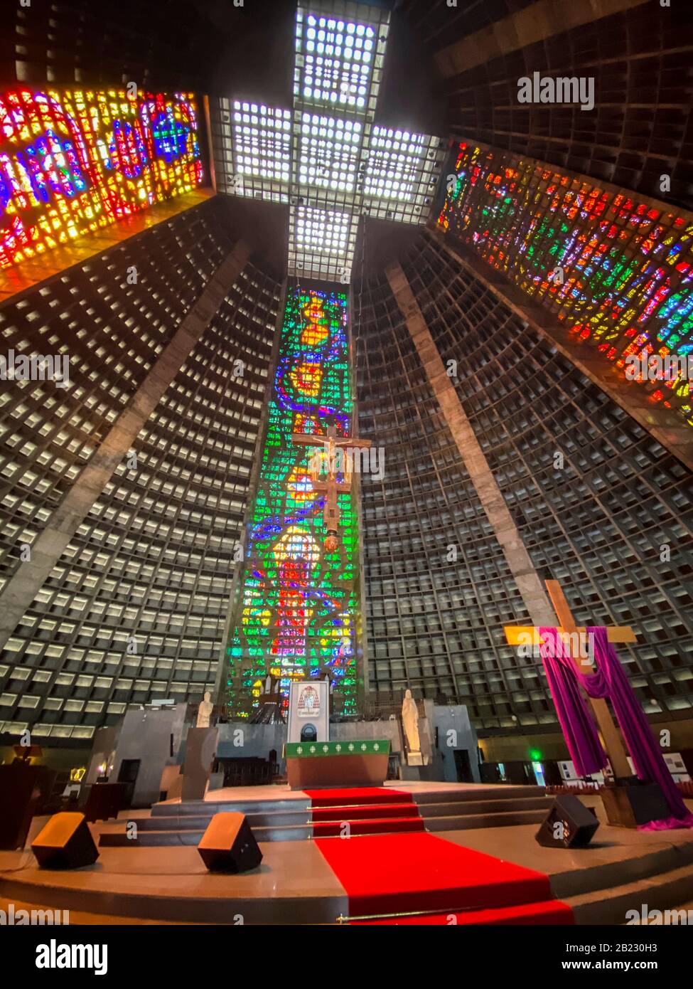 METROPOLITAN CATHEDRAL OF SAINT SEBASTIAN, RIO DE JANEIRO Stock Photo ...