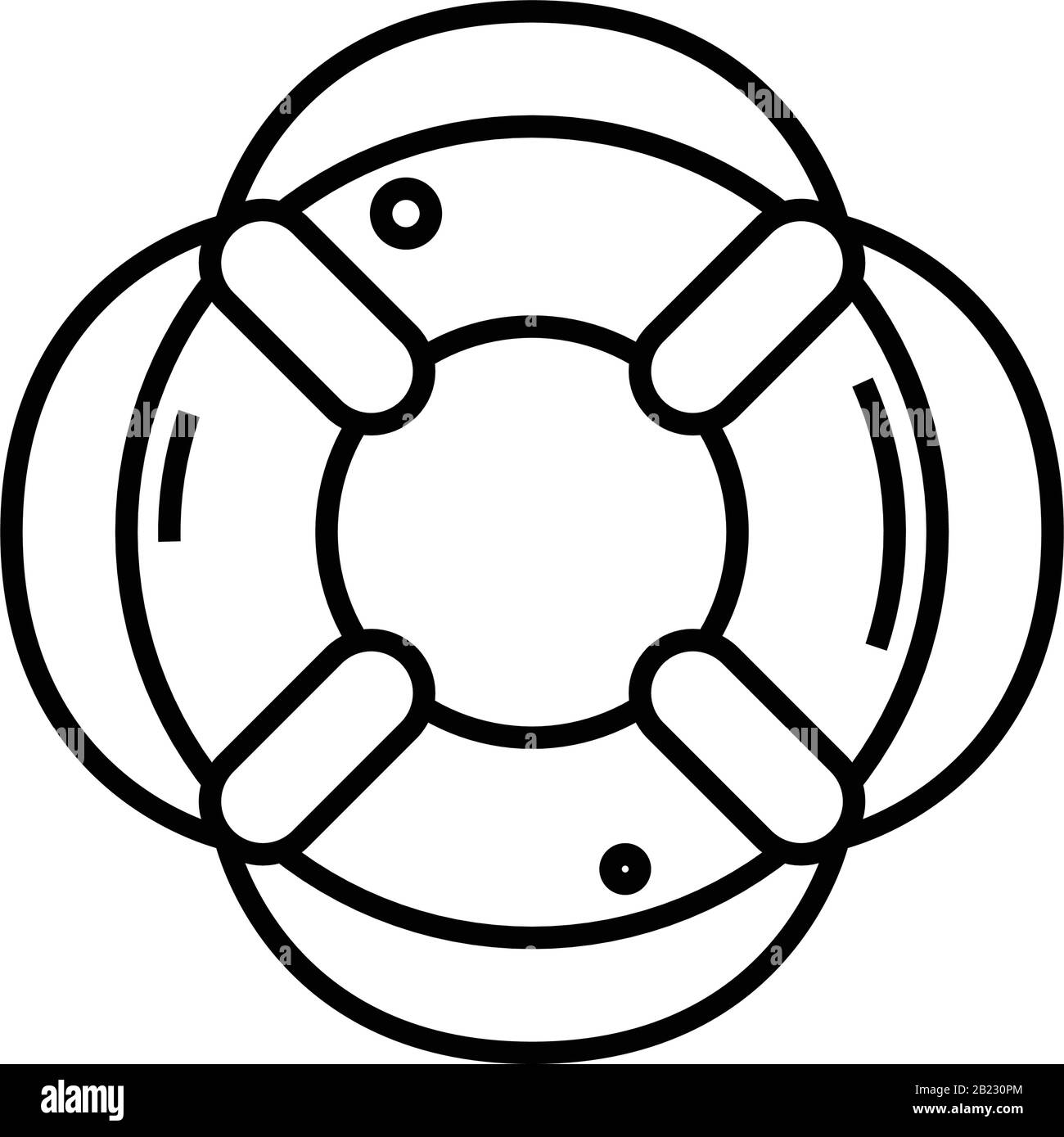 Lifebuoy line icon, concept sign, outline vector illustration, linear ...