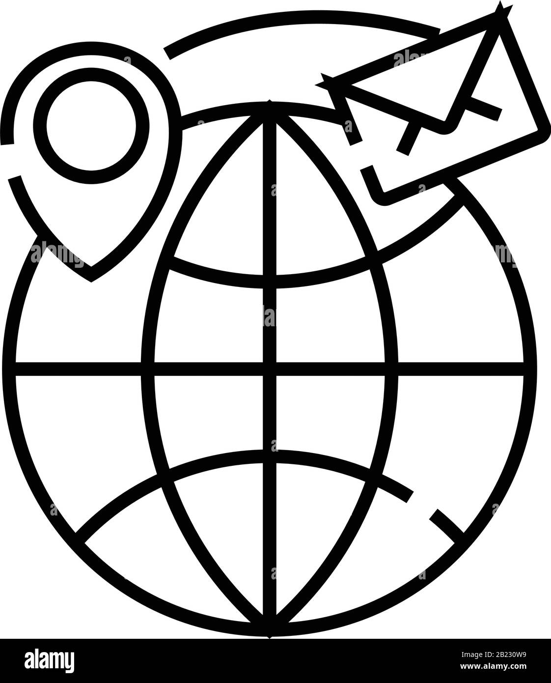 International messaging line icon, concept sign, outline vector ...