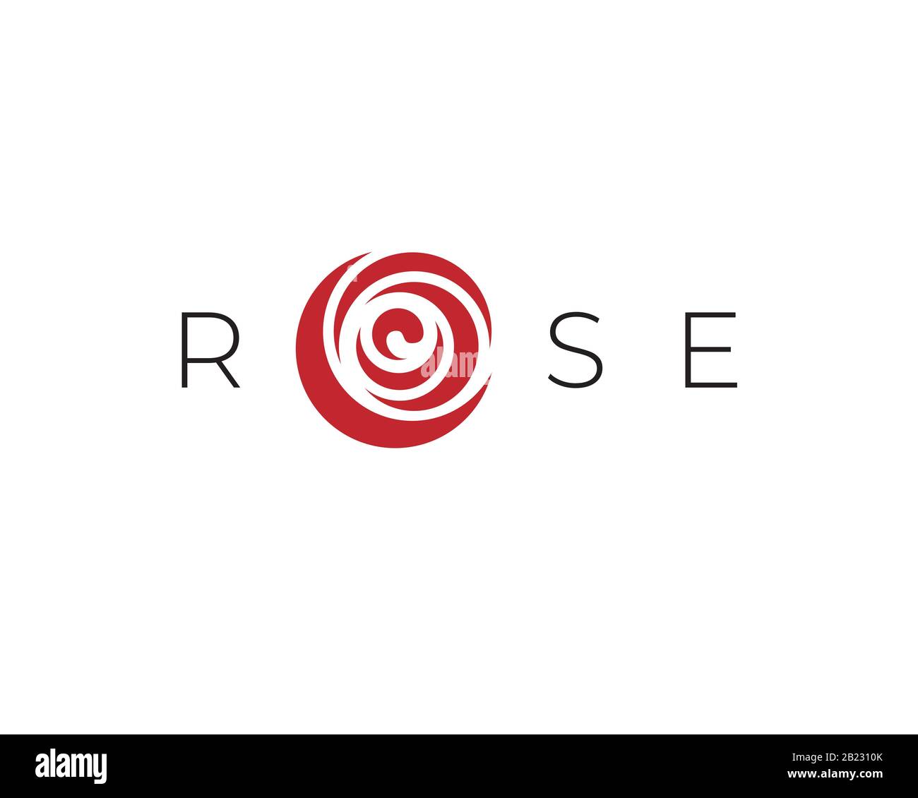 simple letter o as rose wordmark logo vector Stock Vector Image & Art ...