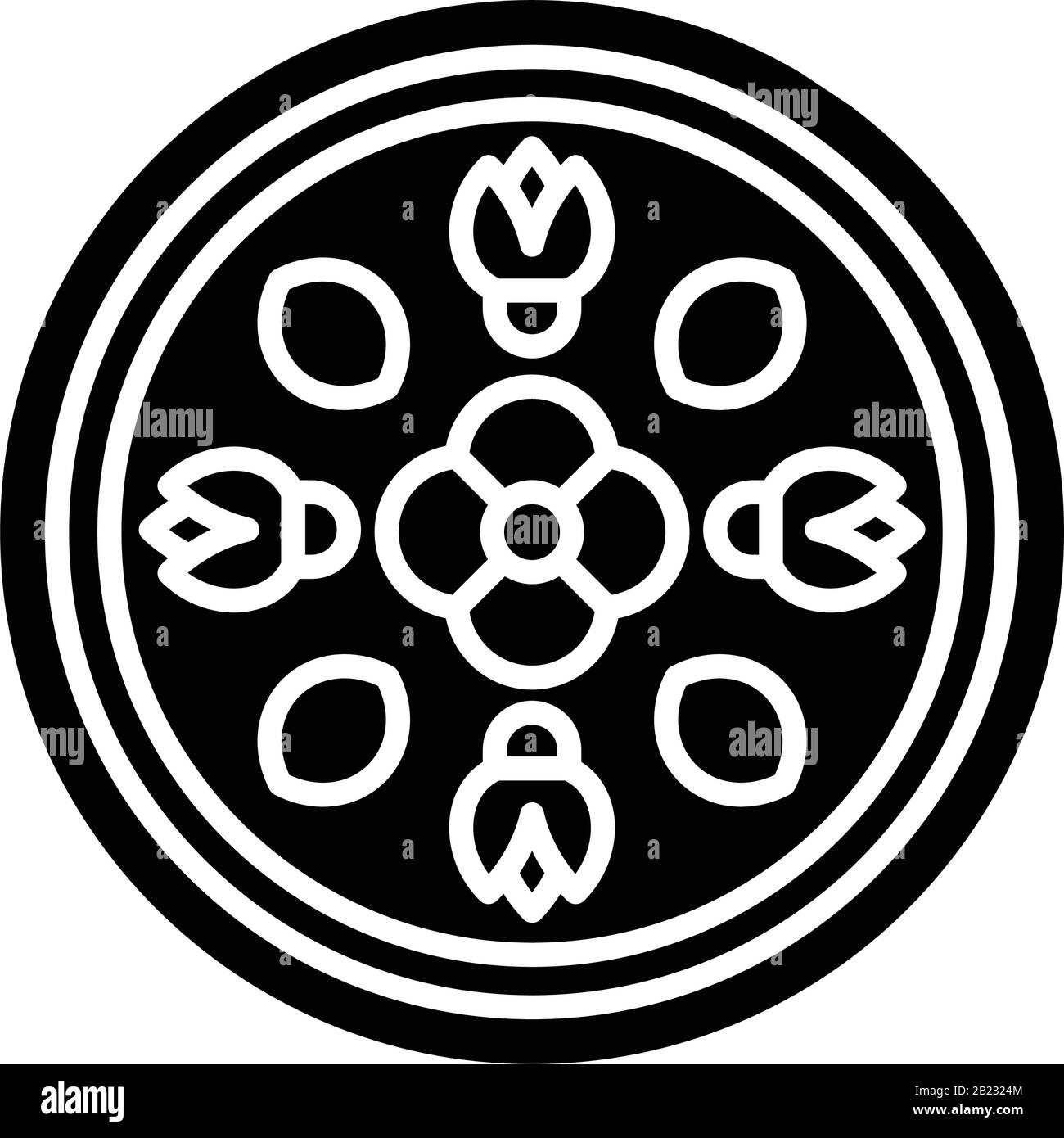 Creating patterns black icon, concept illustration, vector flat symbol ...