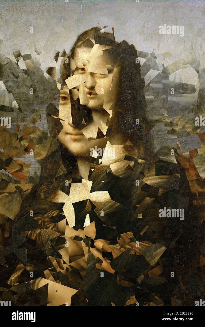 Mona Lisa of Leonardo da Vinci, artistic elaboration and modification ...