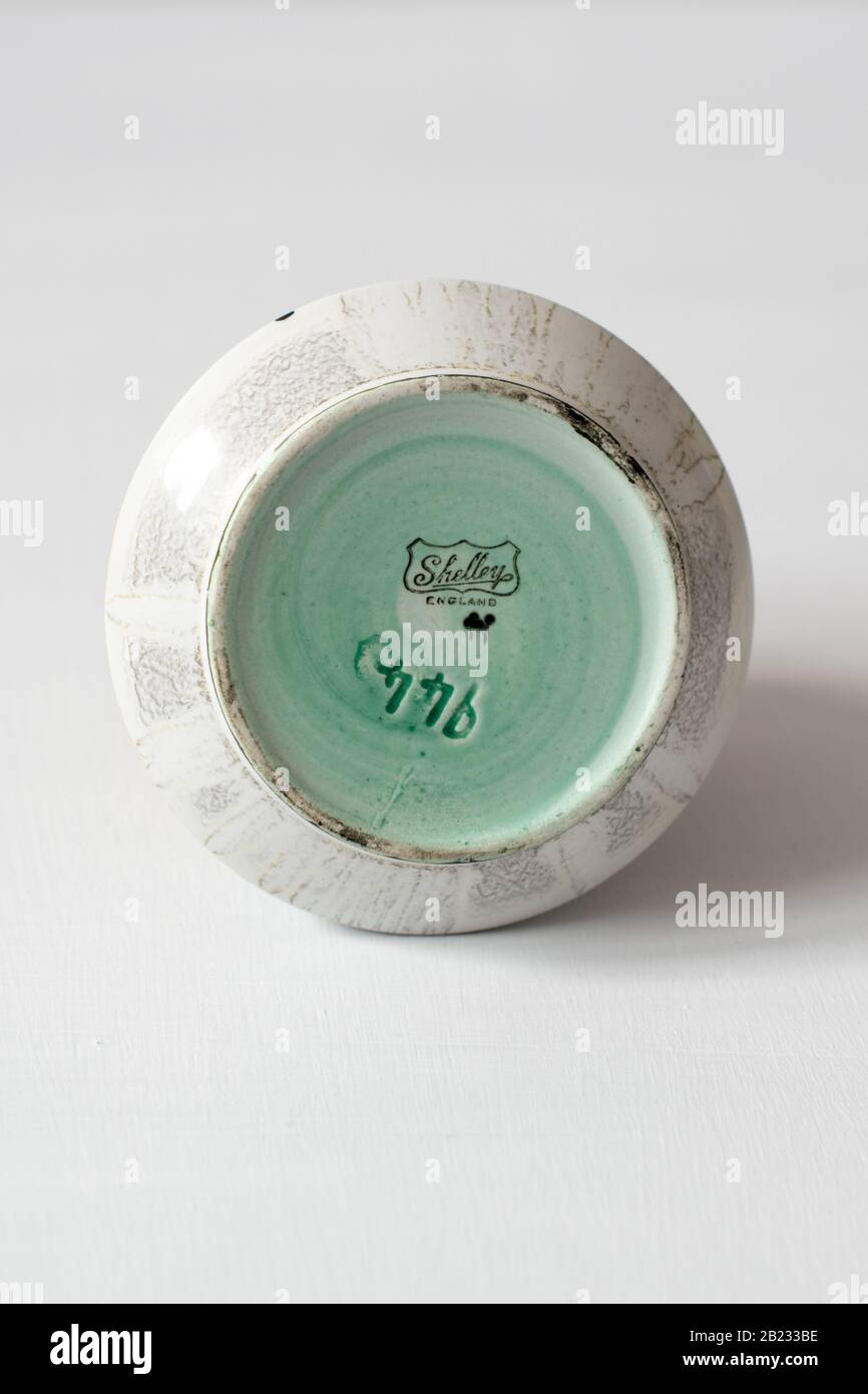 A Vintage Shelley Pottery Vase on a plain background Stock Photo - Alamy
