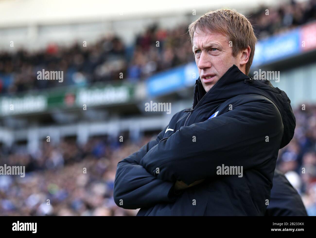 Brighton and Hove Albion manager Graham Potter before the Premier ...