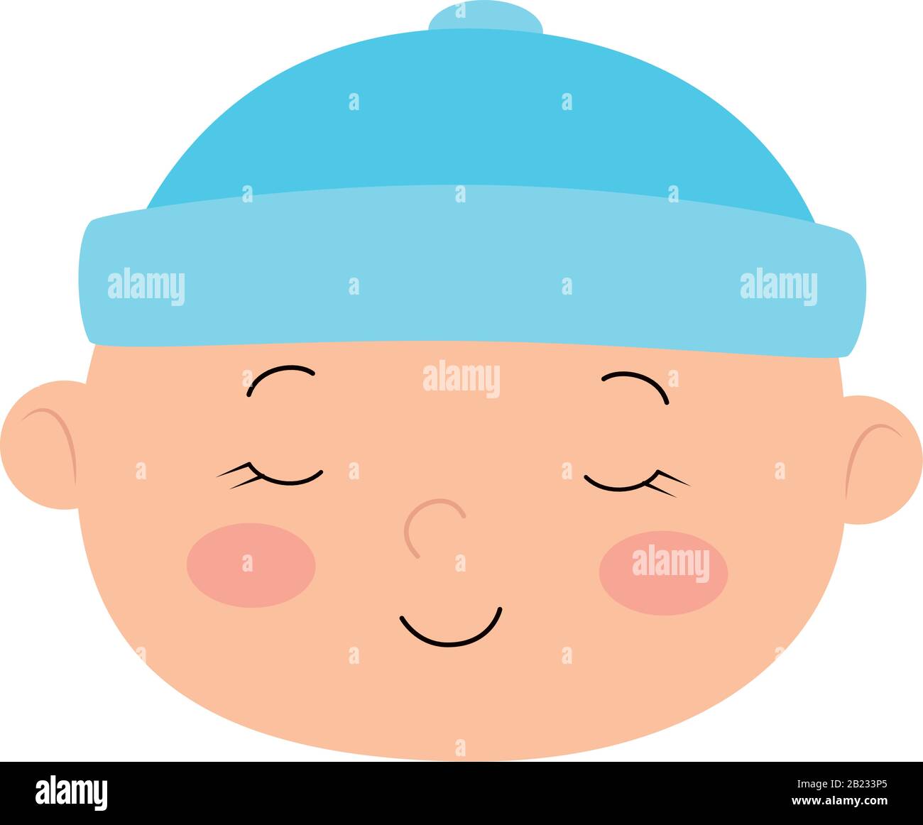face of cute little baby boy isolated icon Stock Vector Image & Art - Alamy