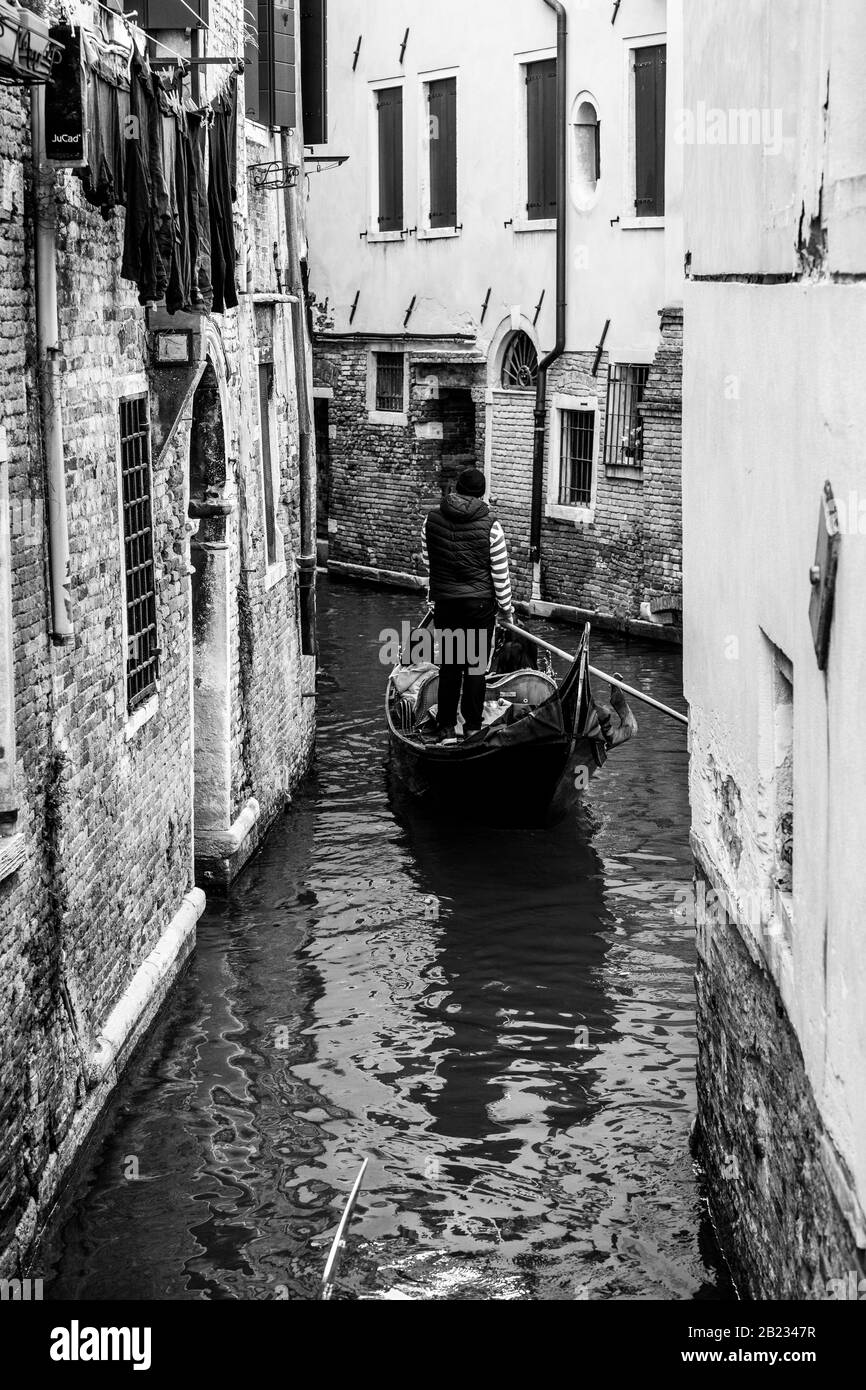 Venice carnival st mark's square Black and White Stock Photos & Images ...