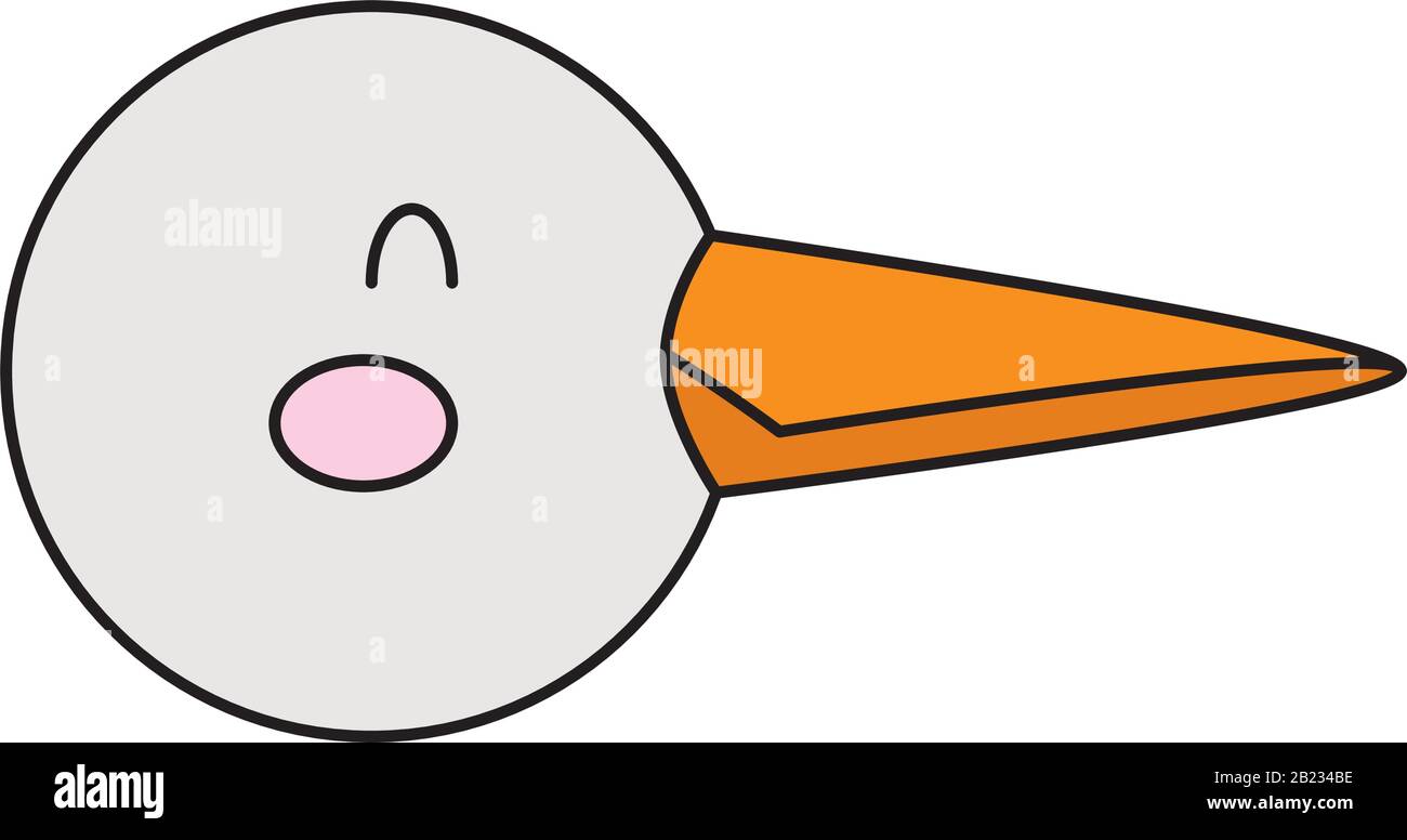 face of cute stork animal isolated icon Stock Vector Image & Art - Alamy