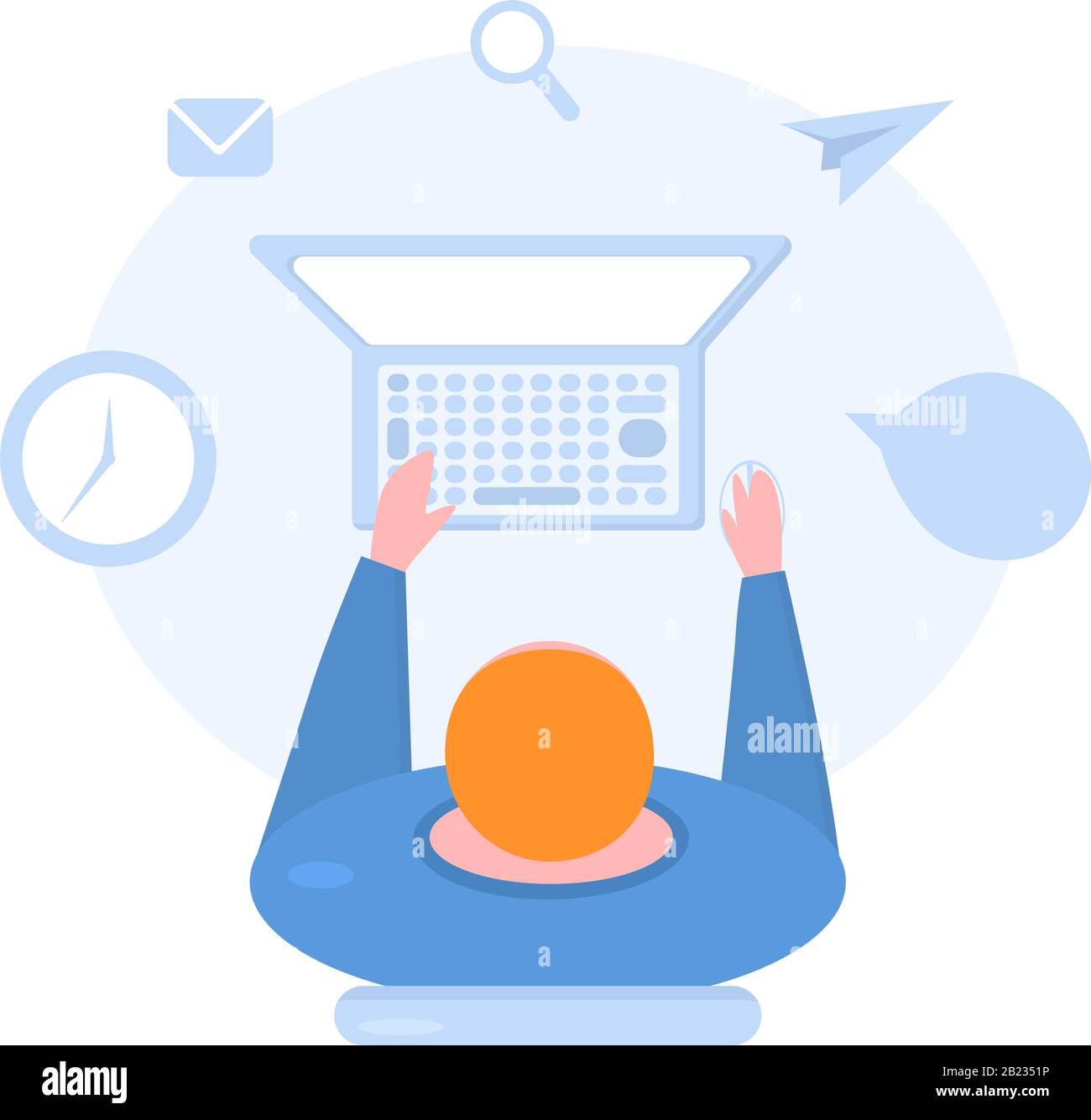 Happy man computer Cut Out Stock Images & Pictures - Alamy