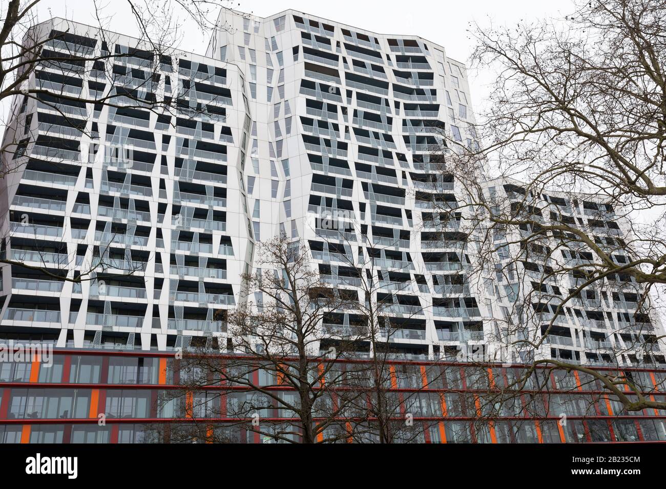 Modern architecture with apartments building in the inner city of ...