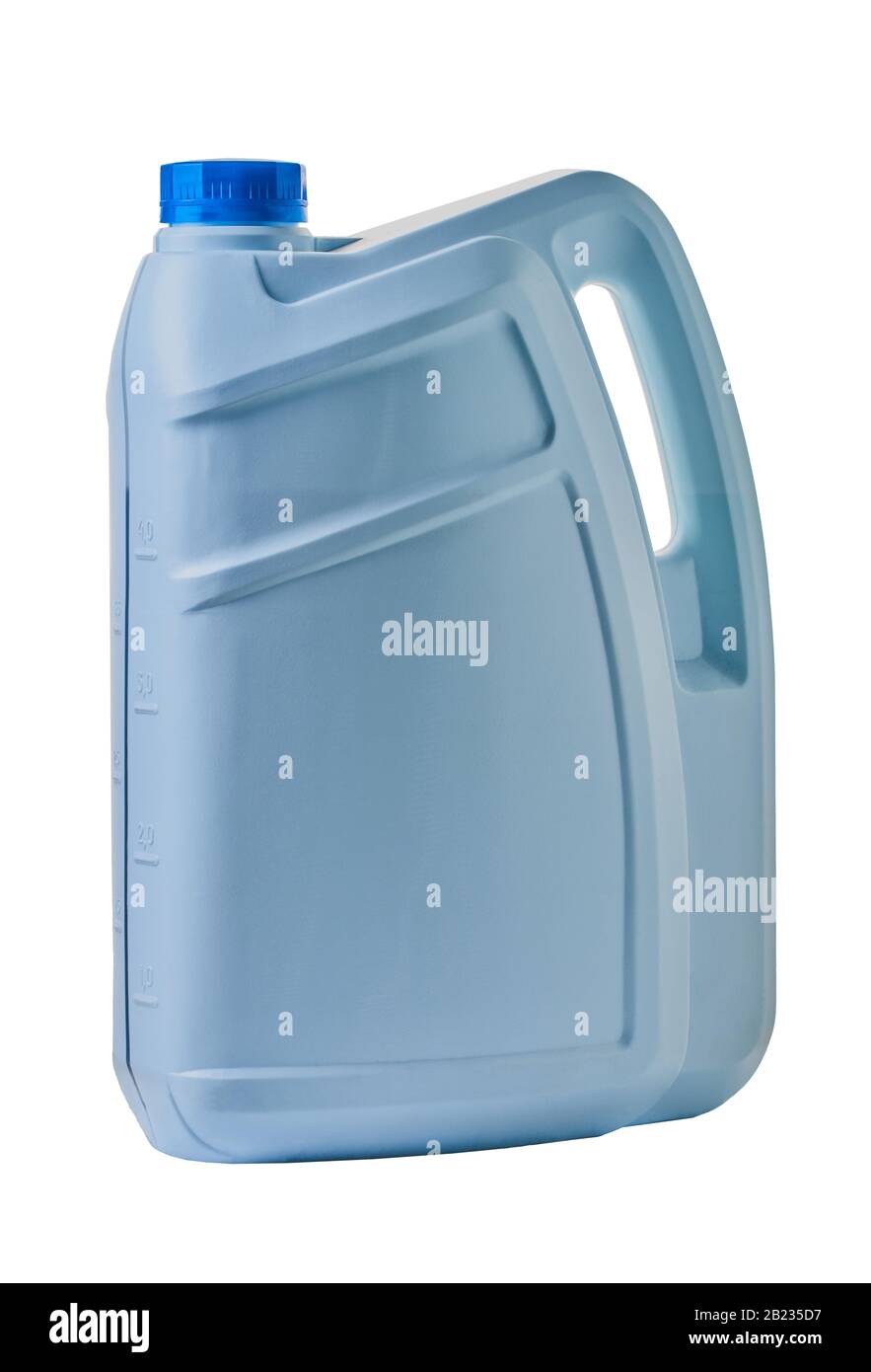 blue canister with clipping path on a white isolated background Stock ...