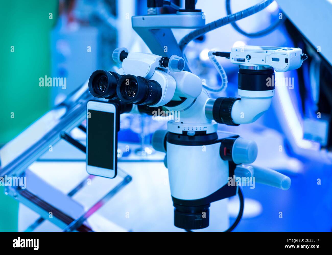 Medical ophthalmology professional equipment. Microsurgical microscope ...