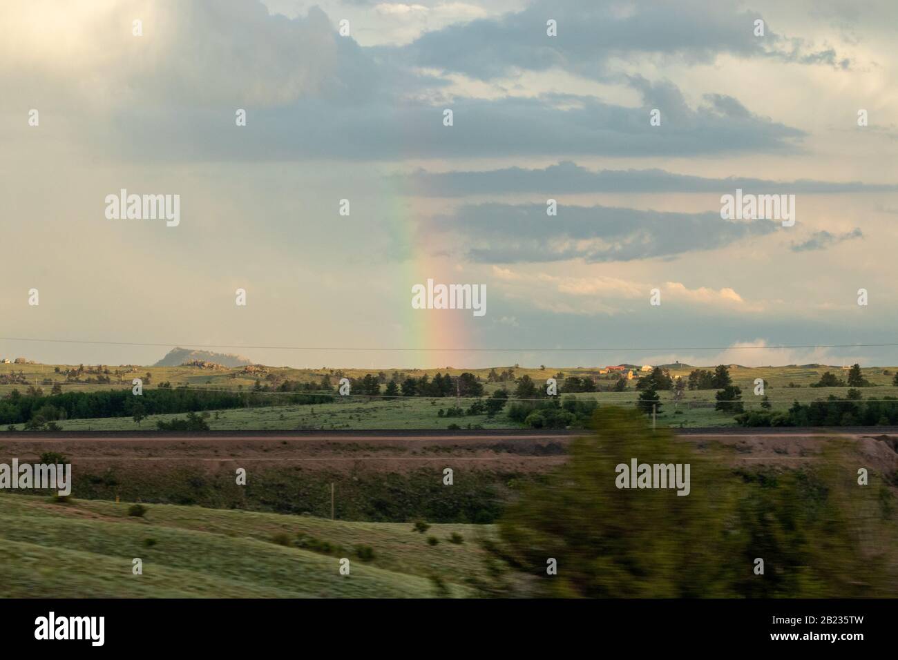Sunrise double rainbow over hi-res stock photography and images - Alamy