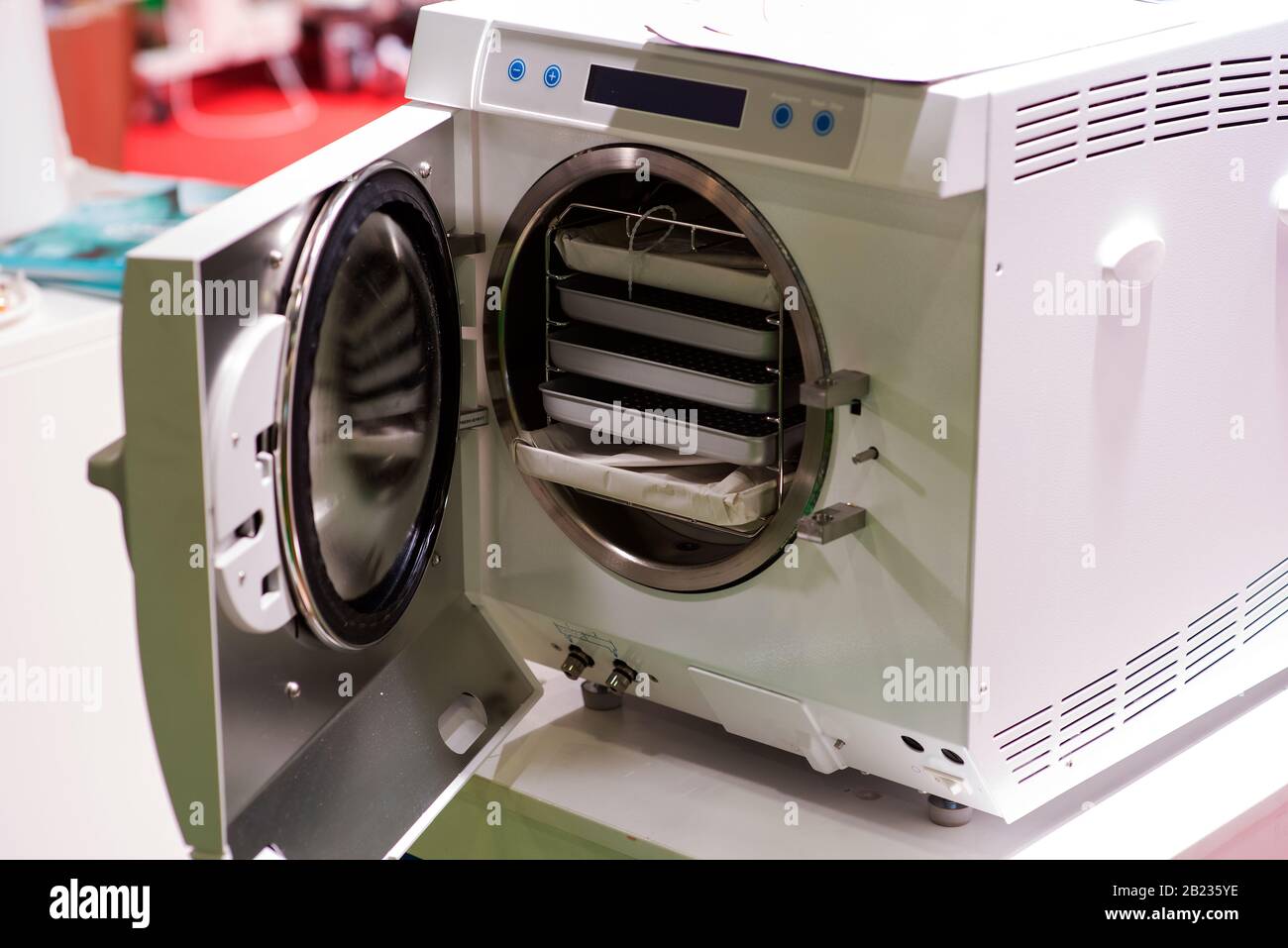 Biotechnology laboratory hardware equipment. Smart medical background ...