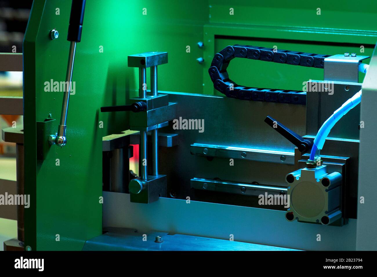 Folding machine industrial. Demonstration of the workflow. Equipment ...