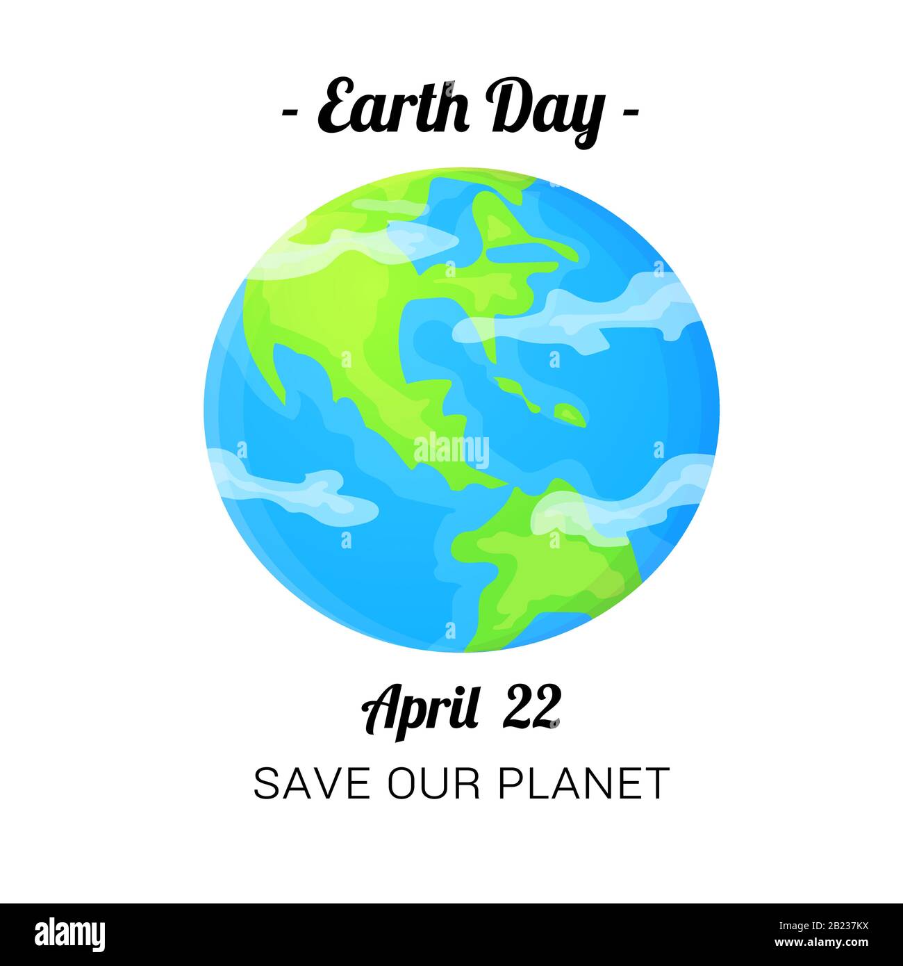 Earth Day card. April 22 holiday poster. Stock vector illustration ...