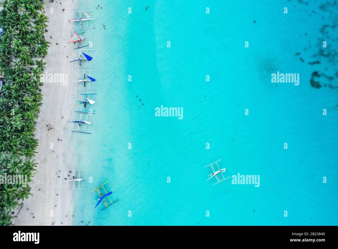 Aerial view of Boracay beach in Philippines Stock Photo - Alamy