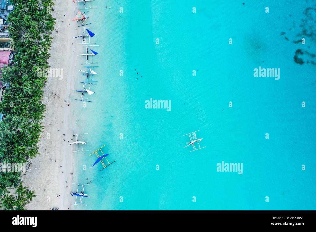 Aerial view of Boracay beach in Philippines Stock Photo - Alamy