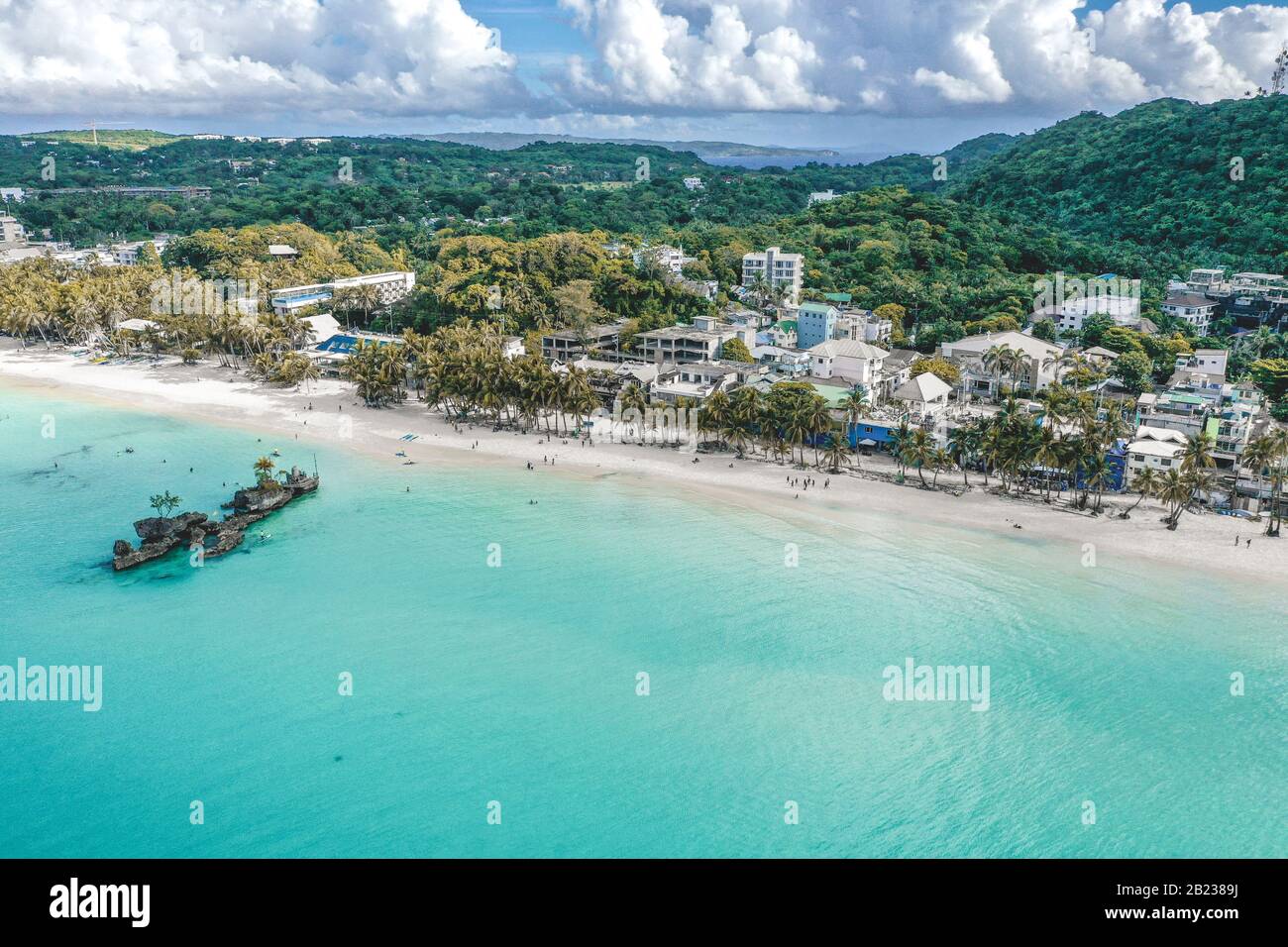 Aerial view of Boracay beach in Philippines Stock Photo - Alamy