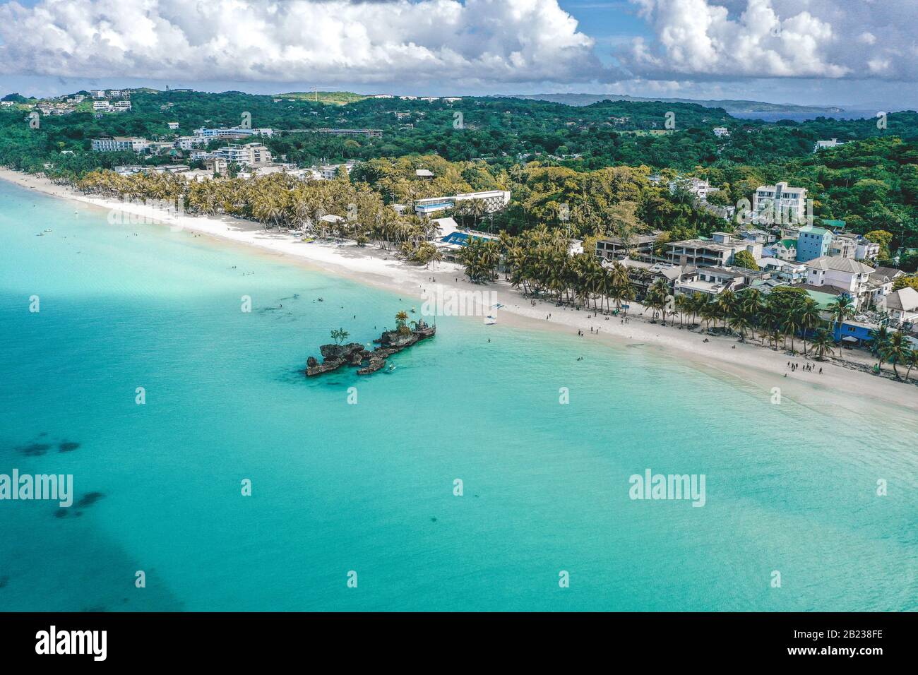 Aerial view of Boracay beach in Philippines Stock Photo - Alamy