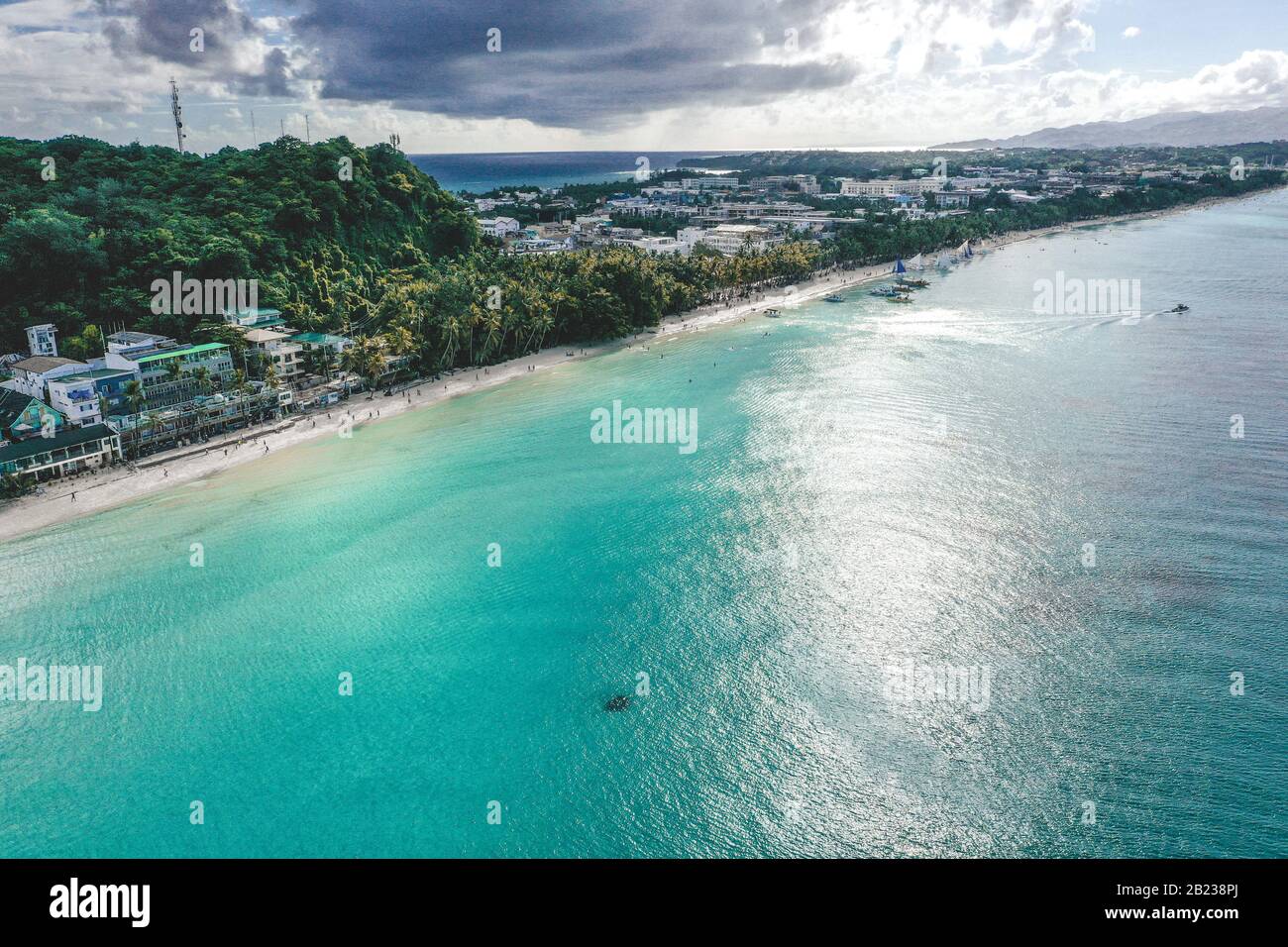 Aerial view of Boracay beach in Philippines Stock Photo - Alamy
