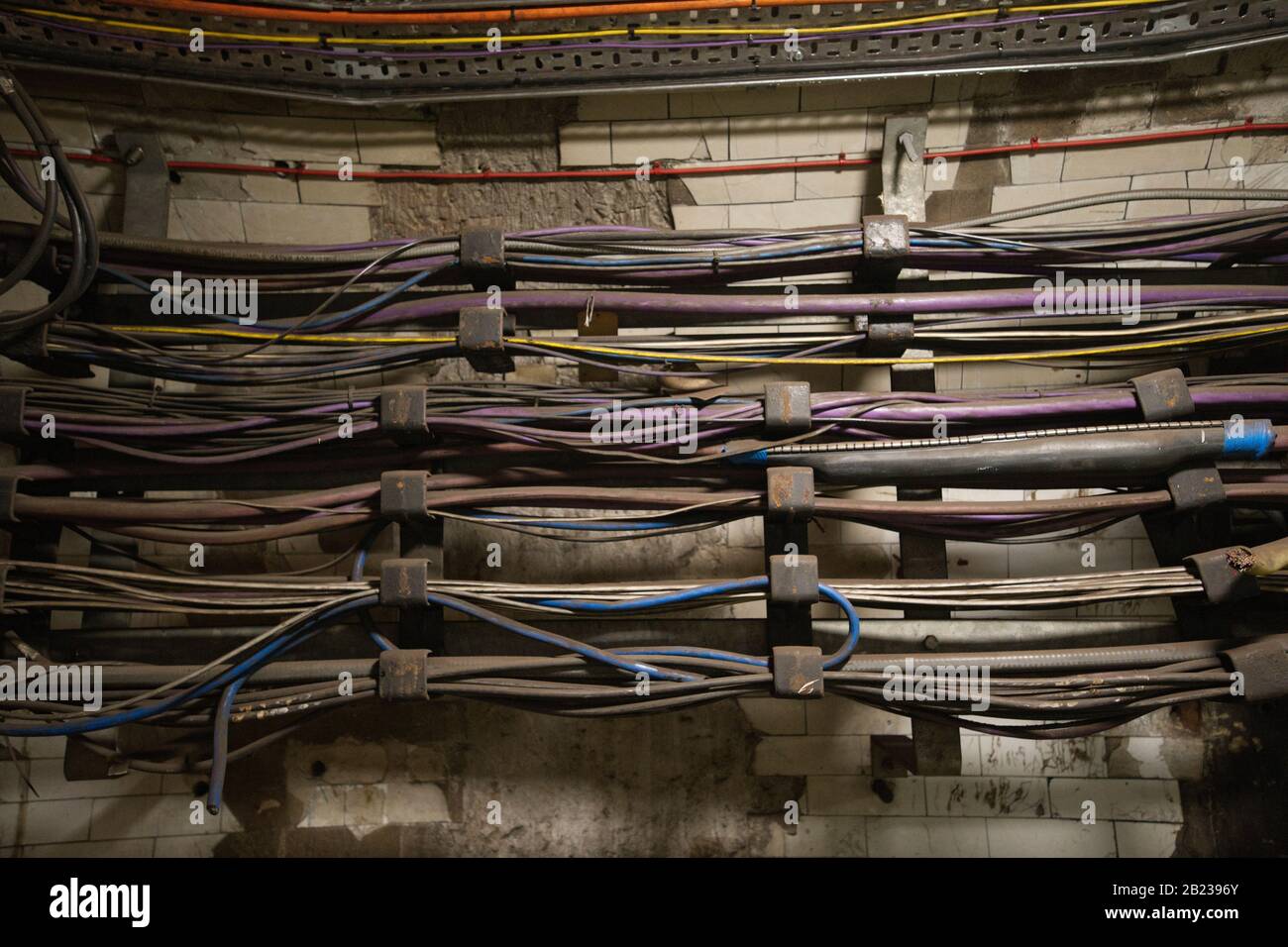 Electrical cables in a service tunnel - Hidden London tour of Moorgate ...