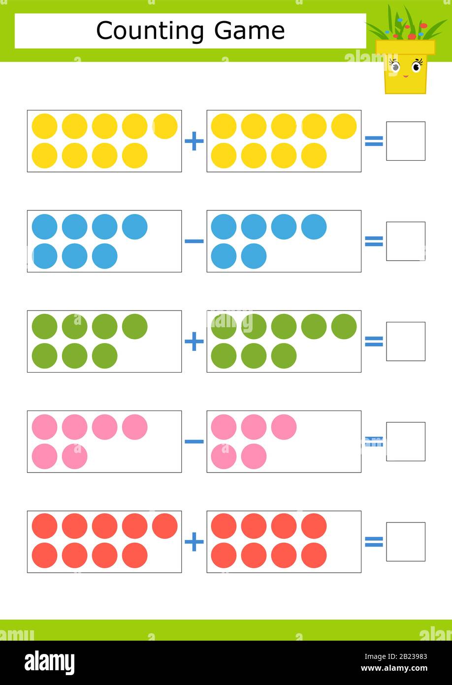 Counting game for preschool children. The study of mathematics ...