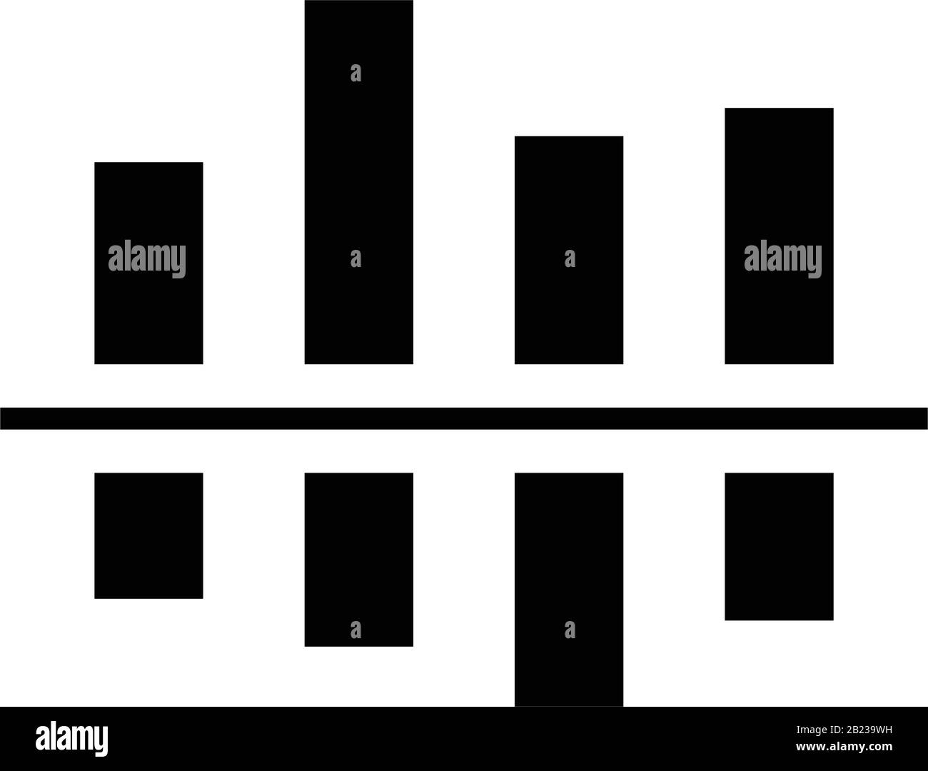Gain loss graph black icon, concept illustration, vector flat symbol, glyph sign Stock Vector ...