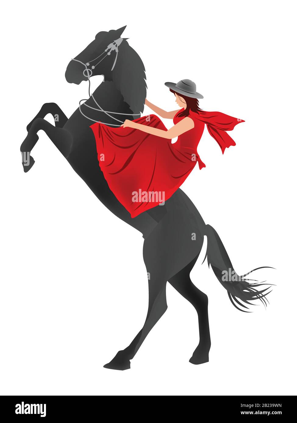 Portrait young black lady Stock Vector Images - Alamy