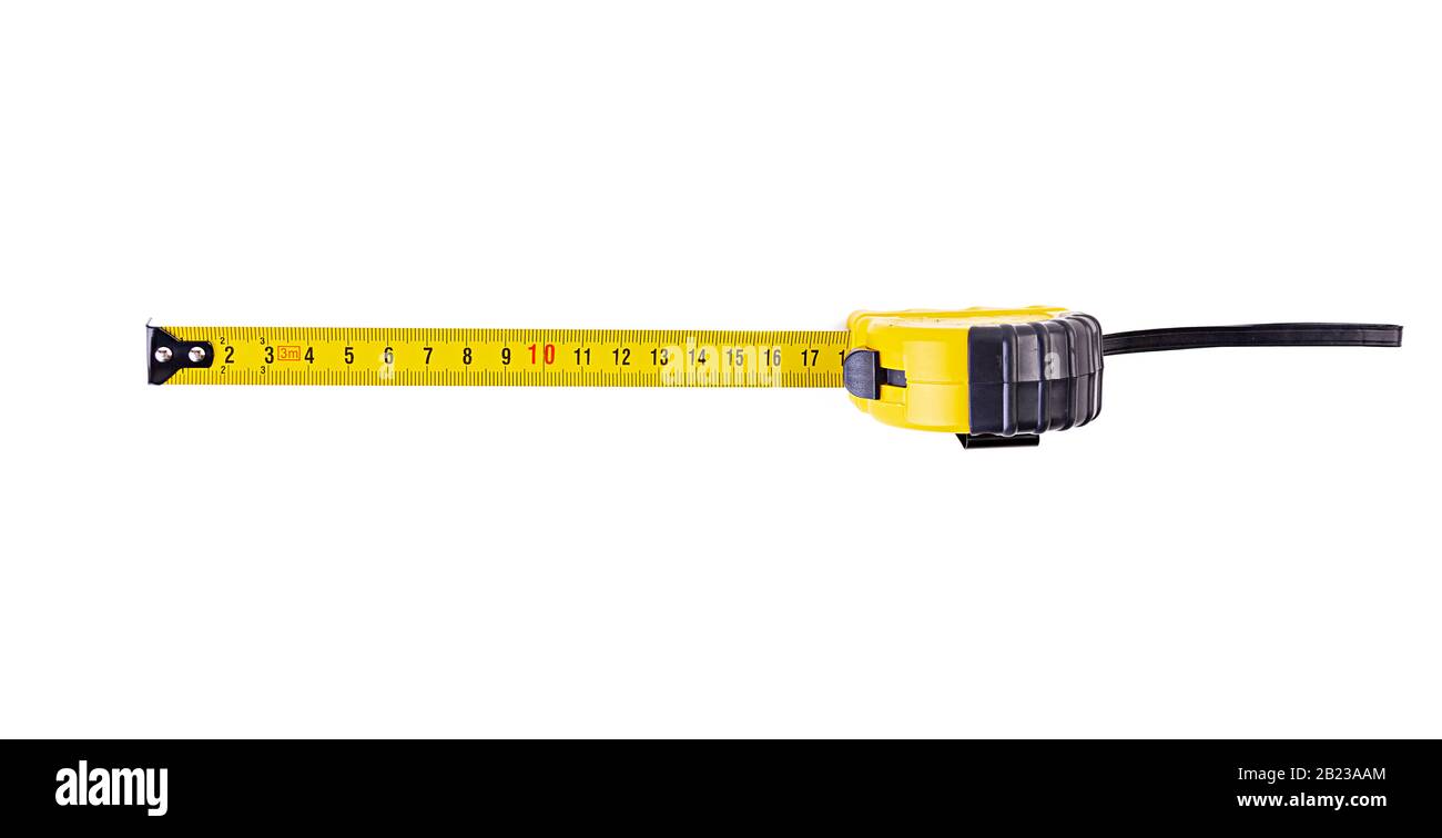 Working tools. Measuring tape isolated on white background Stock Photo ...