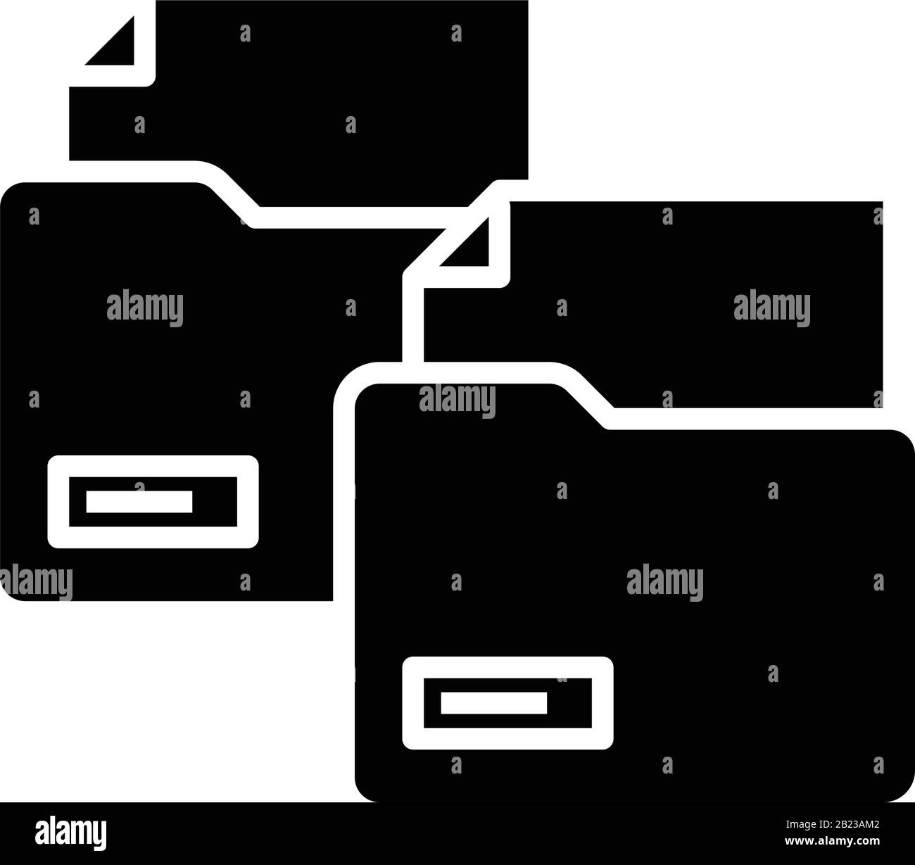 Files black icon, concept illustration, vector flat symbol, glyph sign ...